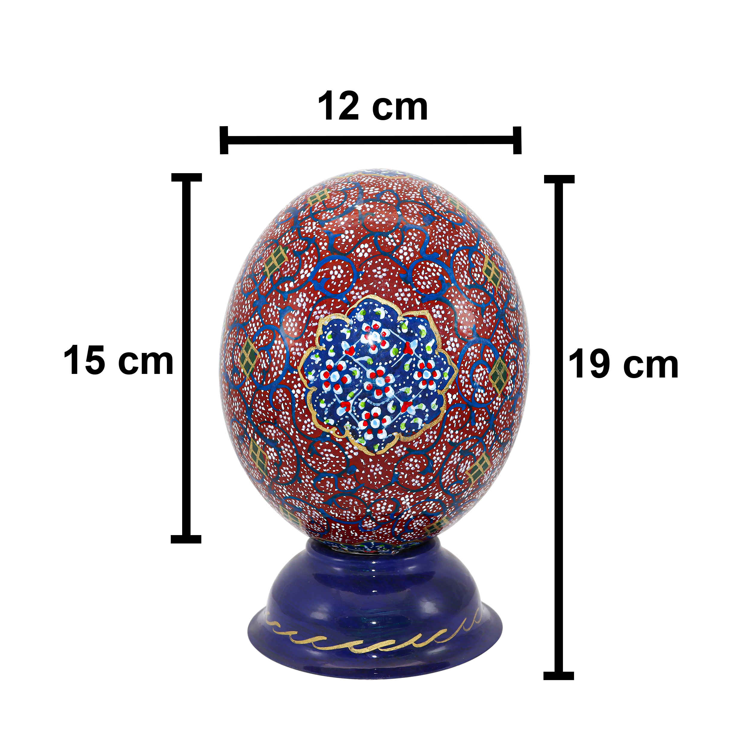 Persian Decorative Hand Painted Ostrich Egg Shell - ShopiPersia