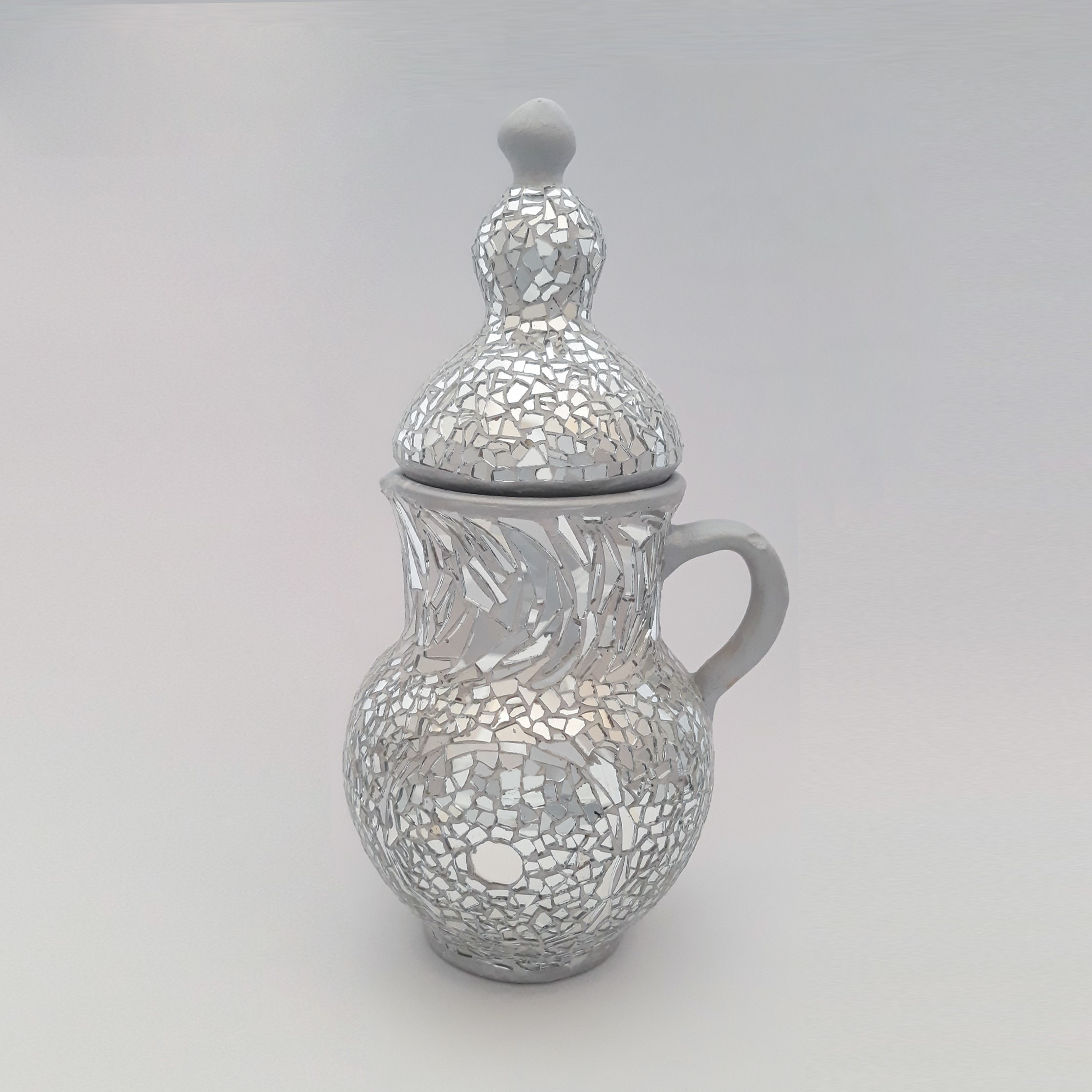 Decorative Pottery Pitcher Handmade with Mirrorwork Design Featuring ...
