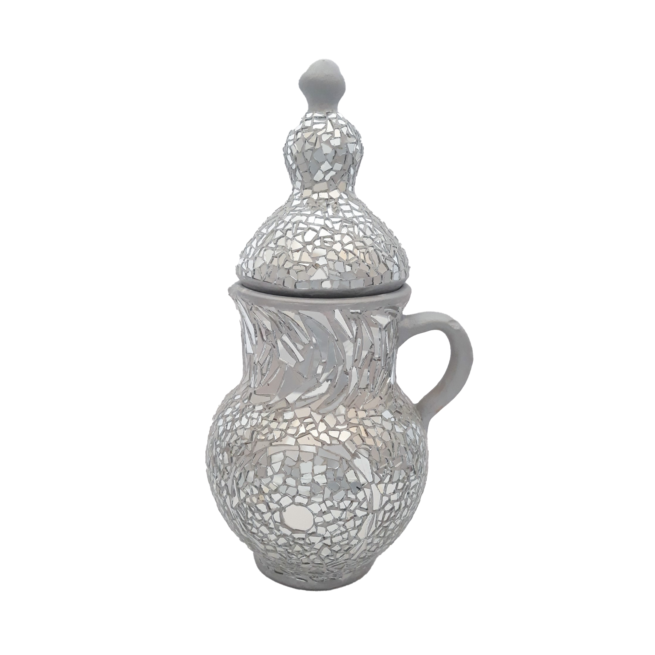 Decorative Pottery Pitcher Handmade with Mirrorwork Design Featuring ...