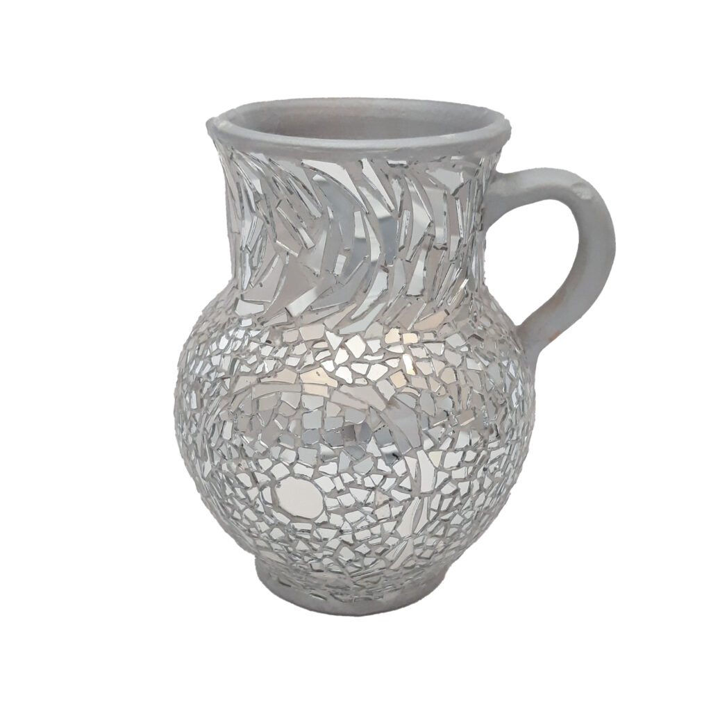 Decorative White Pottery Pitcher Model Sadaf - ShopiPersia