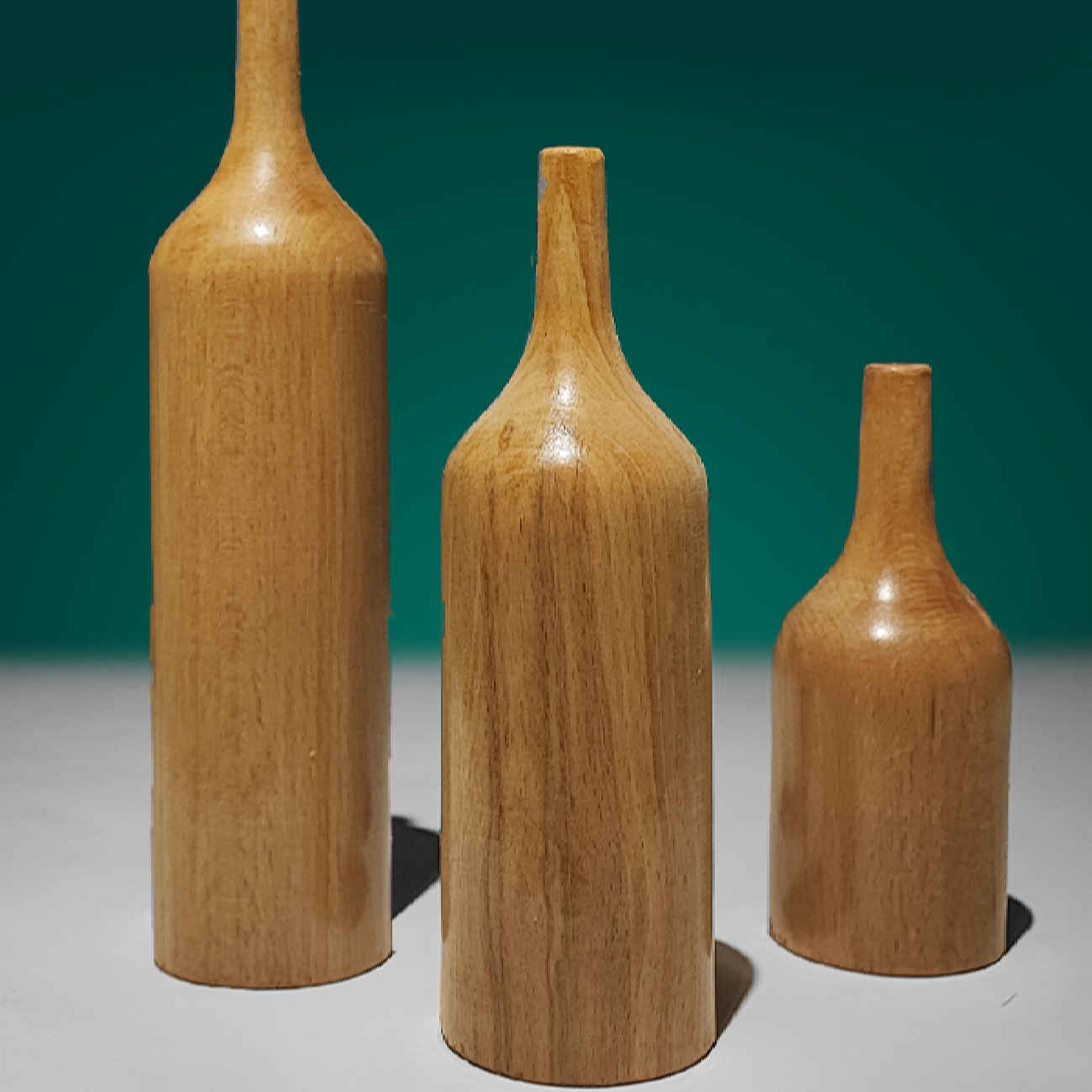 Handcrafted Decorative Wooden Vases Made from Natural Solid Wood - Set ...