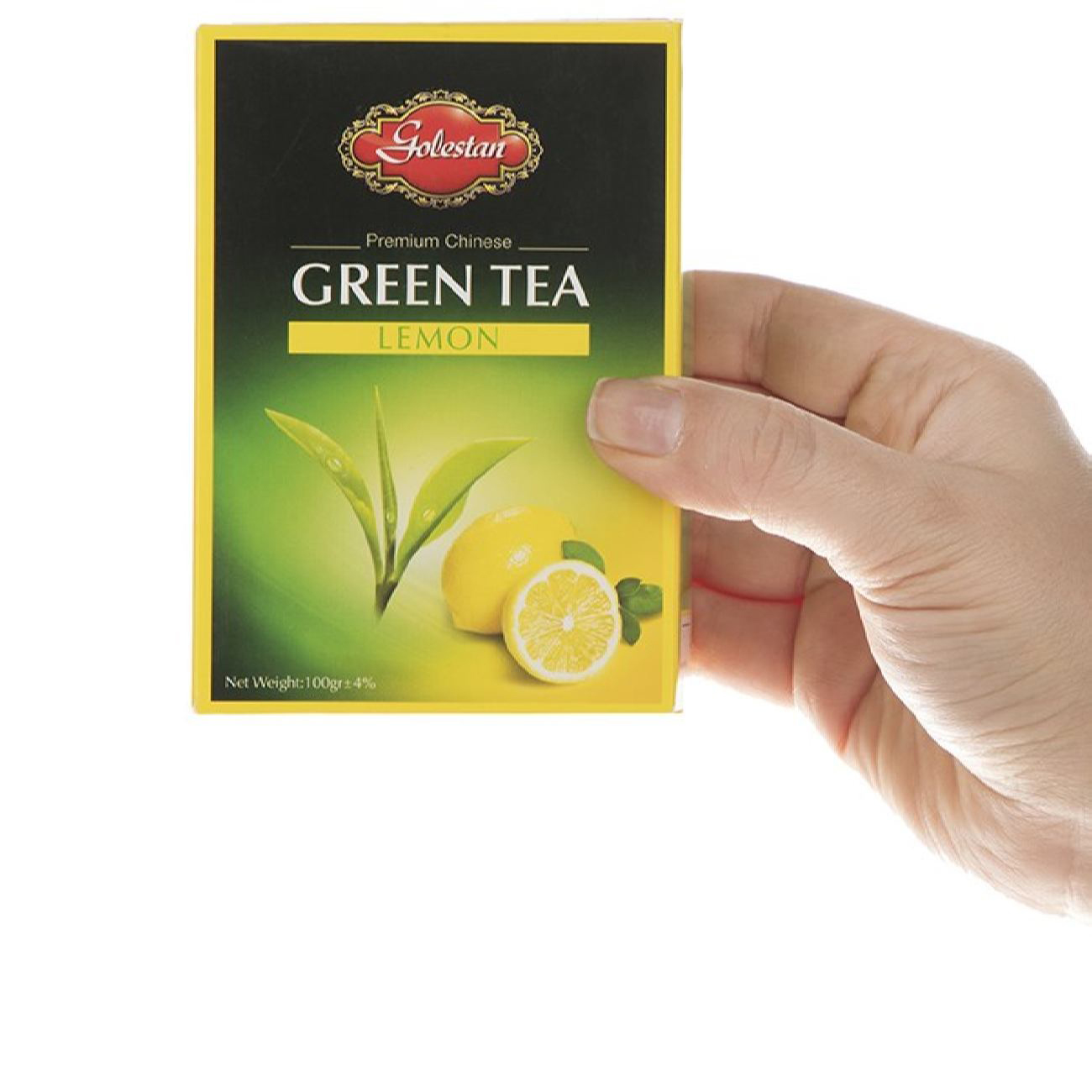 Golestan Lemon Flavored Green Tea 100 gr (7x) - ShopiPersia