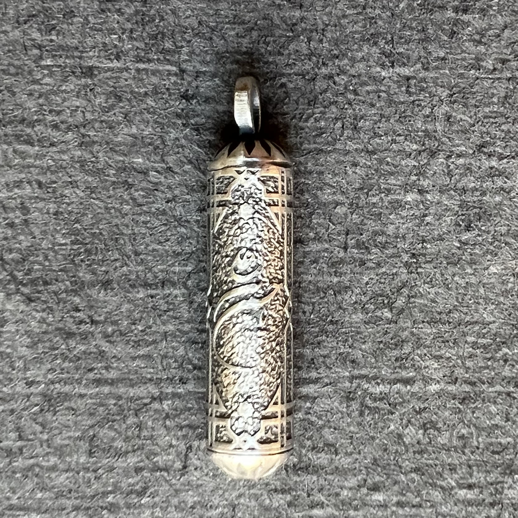 Islamic Silver Pendant with Imam Jawad Hirz for Shia - ShopiPersia