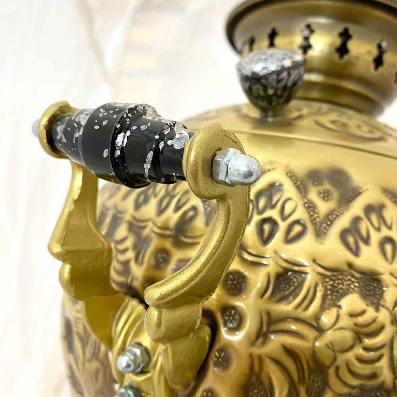 Persian Brass Gas Samovar Traditional Design Tea Maker - ShopiPersia