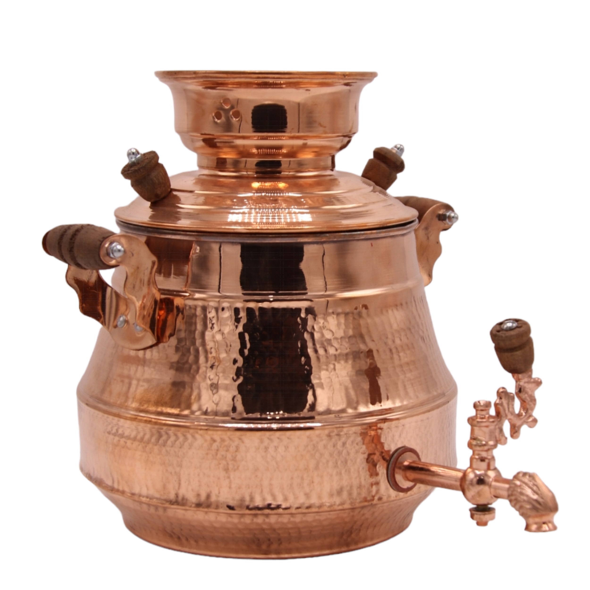 Persian Copper Stovetop Samovar Tea Maker Model Amin - ShopiPersia