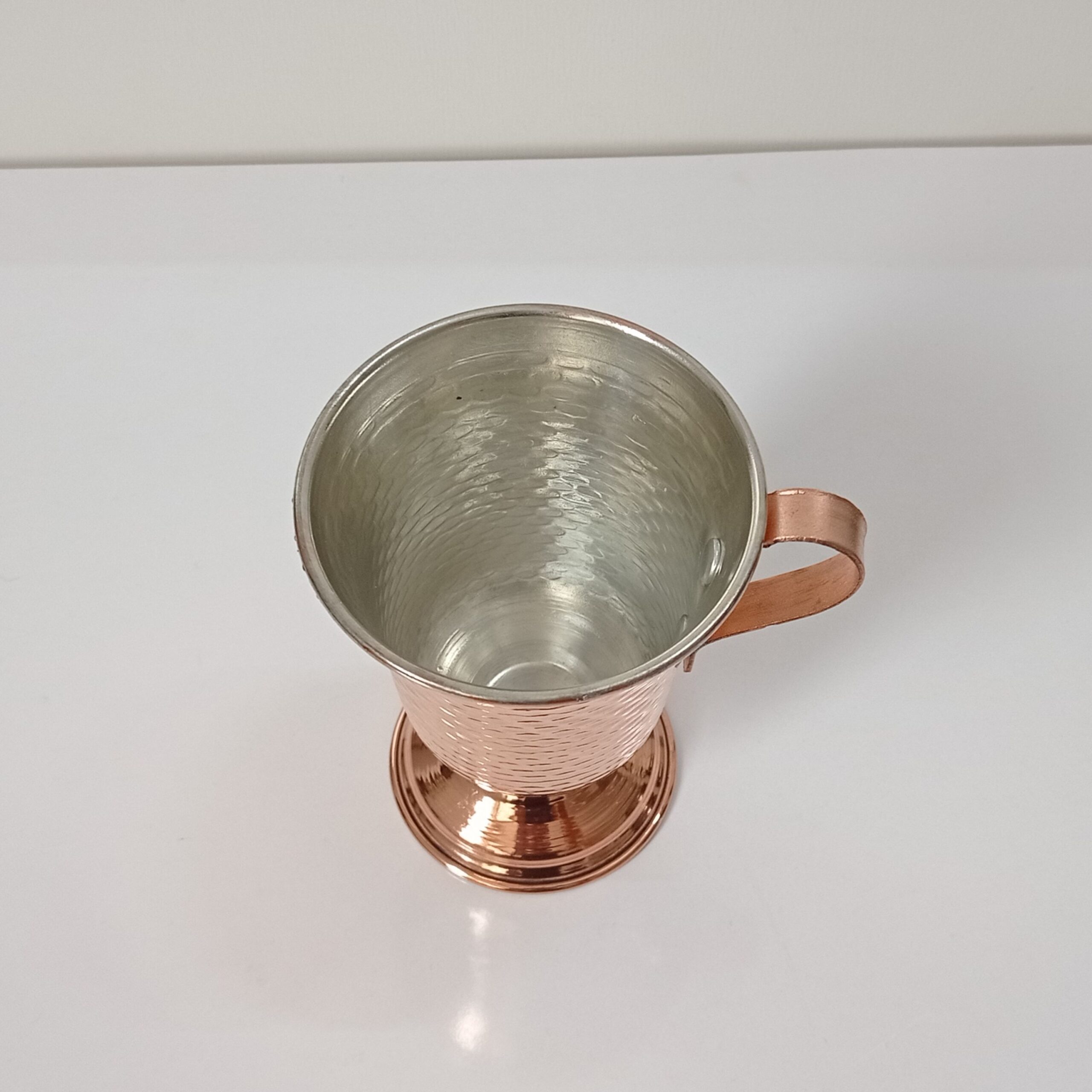 Persian Copper Cup - Handcrafted with Handle for Cold Drinks - Hammered ...