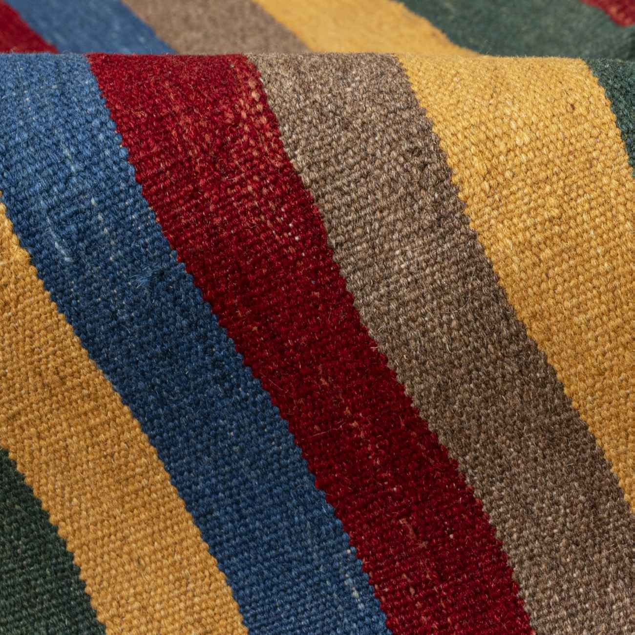 Persian Kilim Rug with Wool Original Handwoven in Fars Striped ...