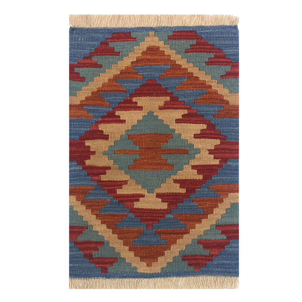 Vintage Persian Wool Kilim Rug Handwoven Model Ghashghaei - ShopiPersia