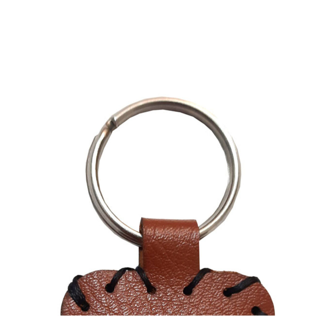 Persian Leather Keychain with Maulana Poem Design - ShopiPersia