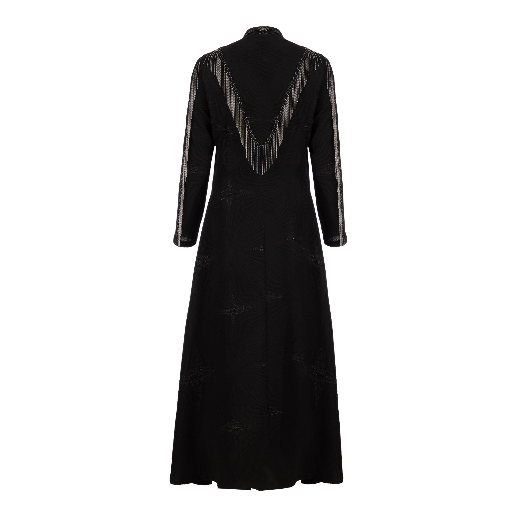 Persian Manto for Women with Black Crepe Fabric Model Pargol - ShopiPersia