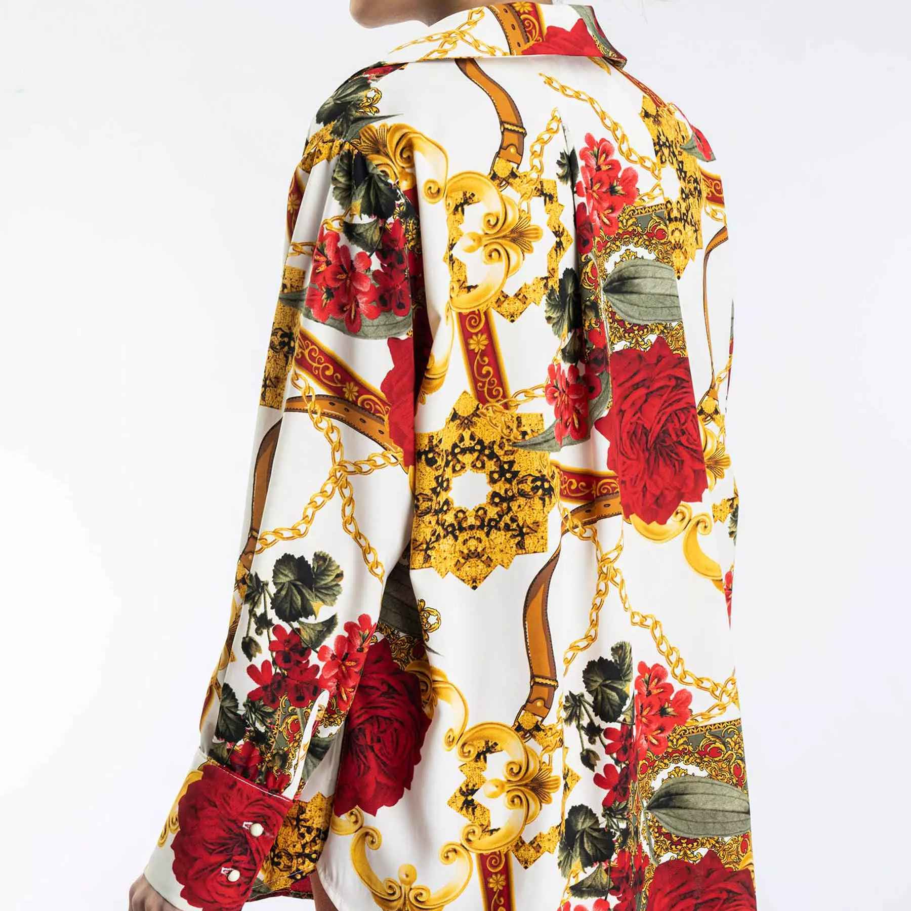 Persian Style Women's Tunic Top with Floral Design - ShopiPersia
