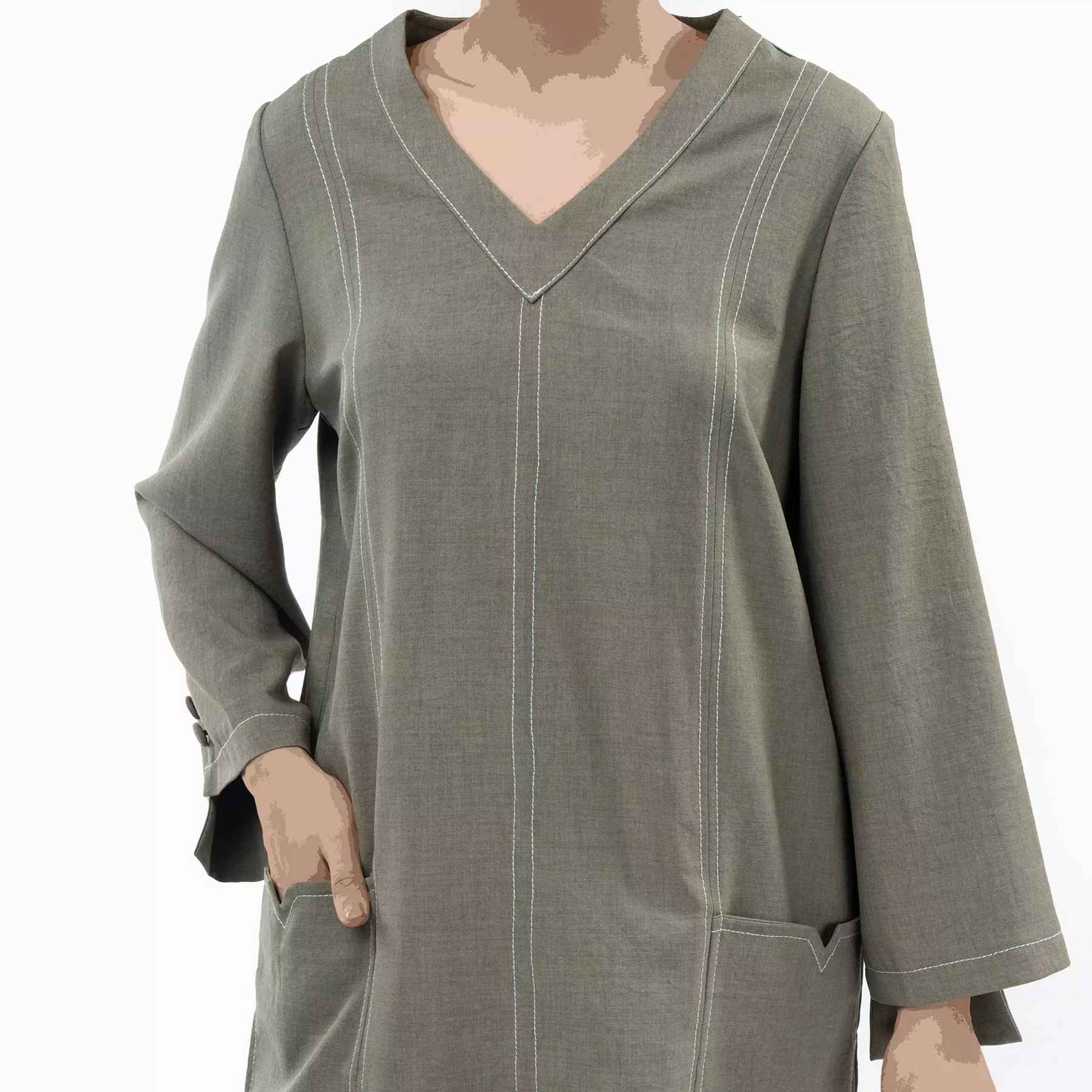 Persian Style Women's Tunic Top with Pockets Model Shinza - ShopiPersia