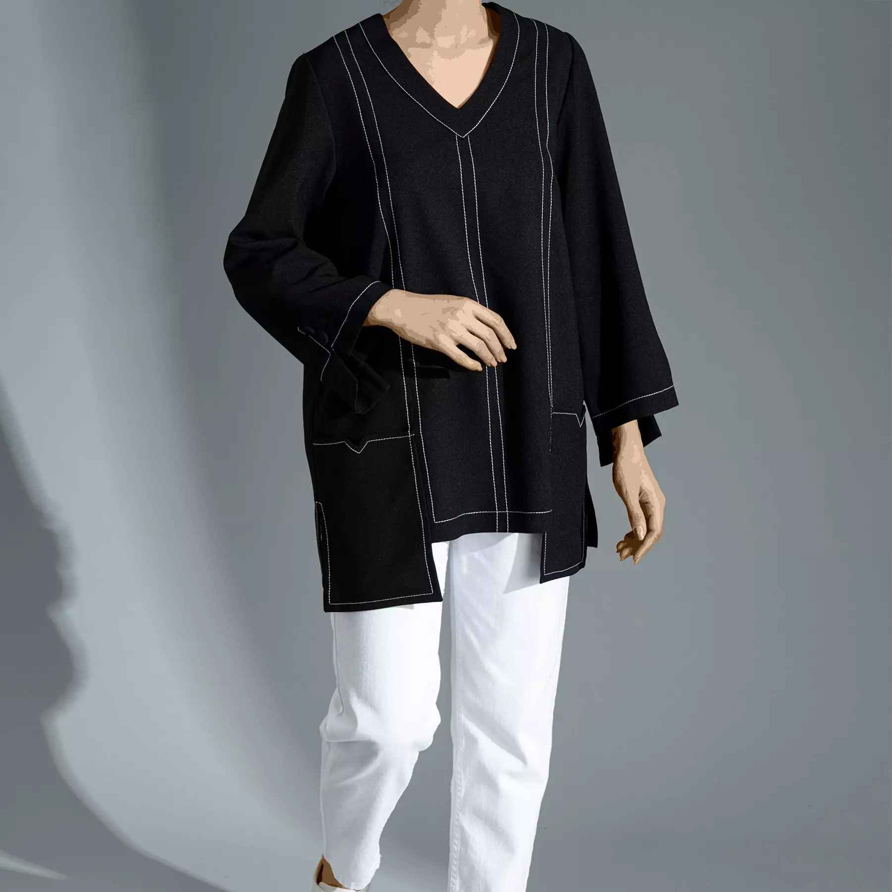 Persian Style Women's Tunic Top with Pockets Model Shinza - ShopiPersia