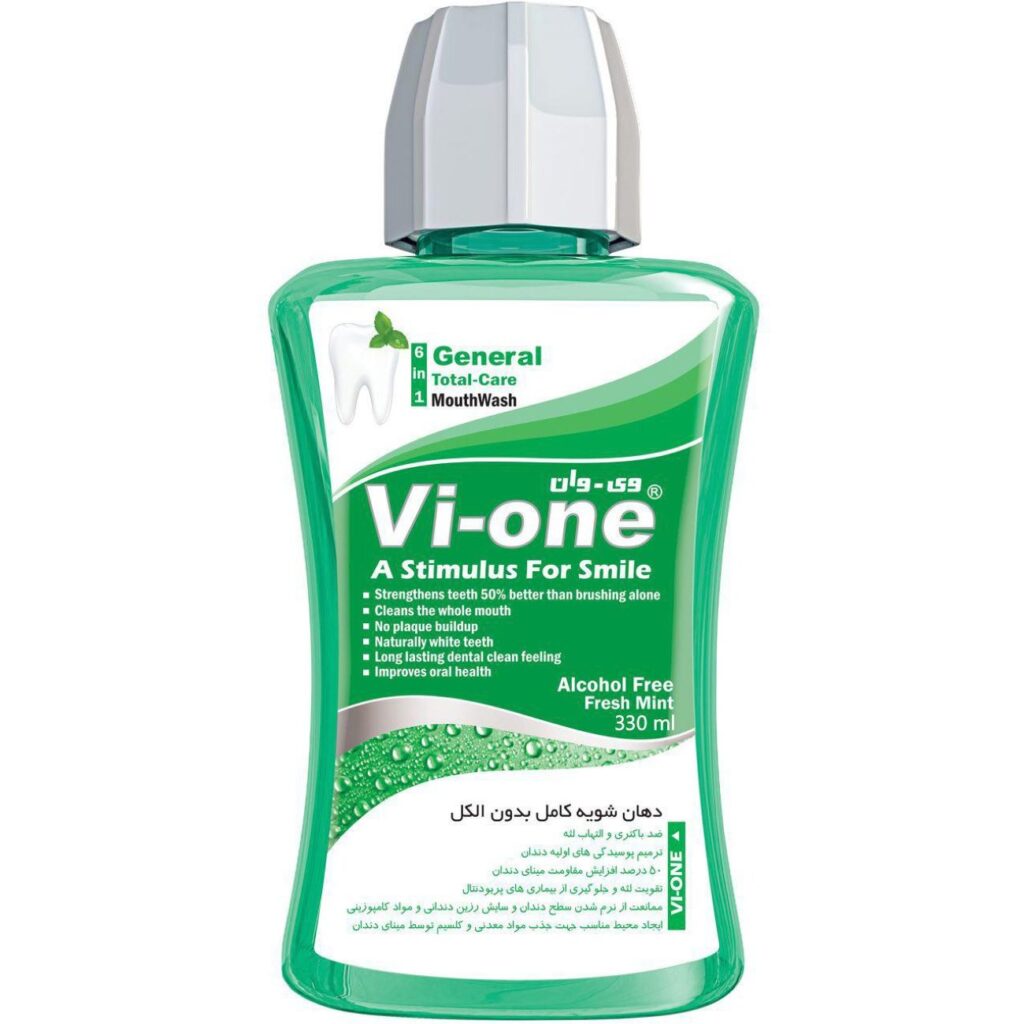 Vi-One General Mouthwash Alcohol Free Mint Flavor 330 ml (x5) - ShopiPersia