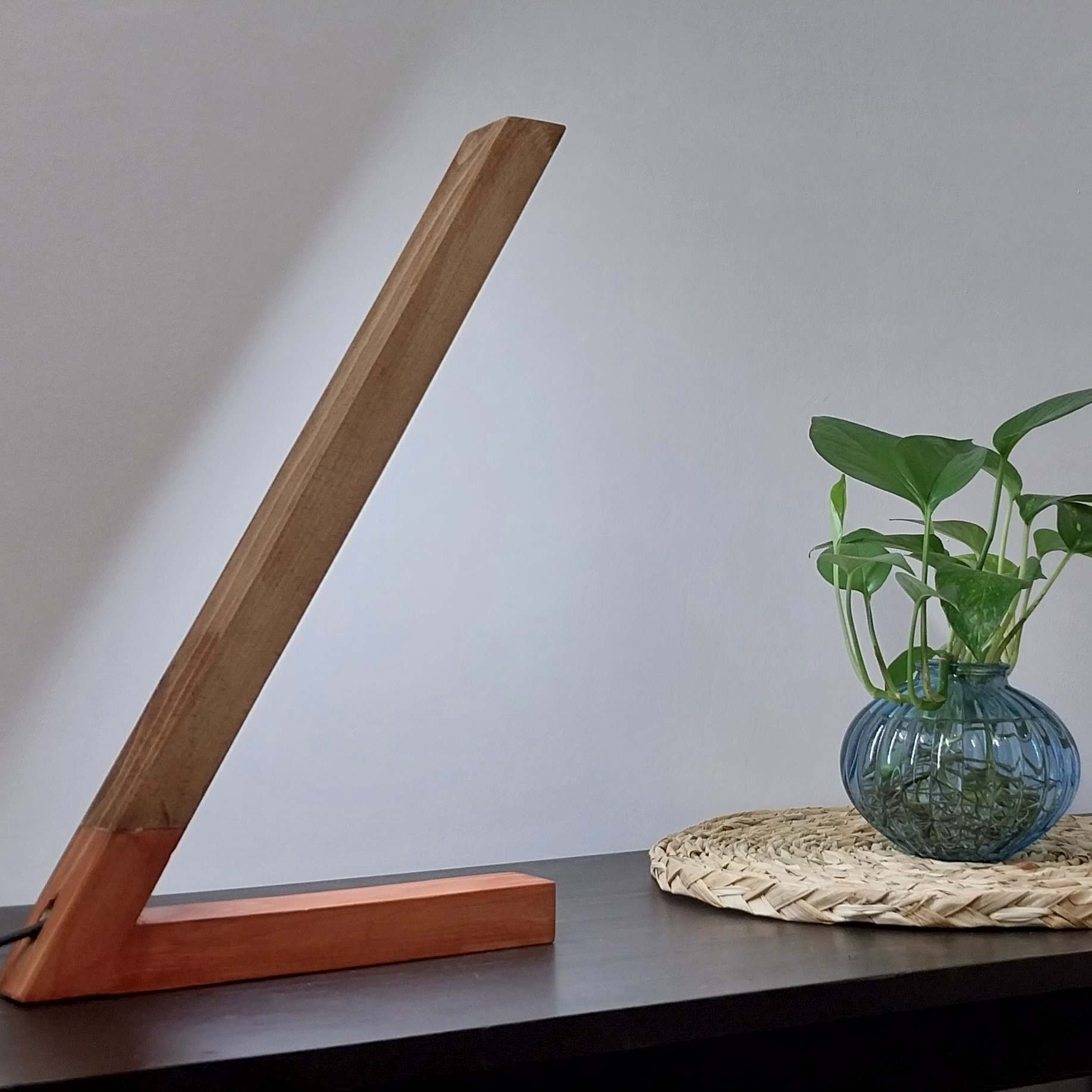 Wooden Desk LED Lamp Handcrafted for Reading - ShopiPersia