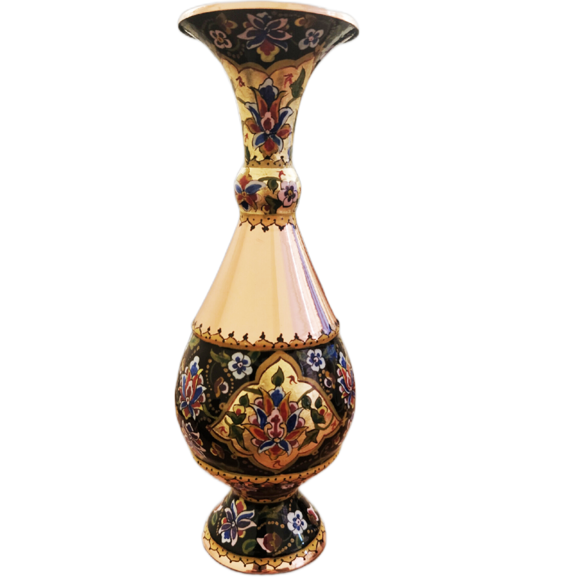 Decorative Persian Copper Vase Handcrafted Traditional Floral Design ...