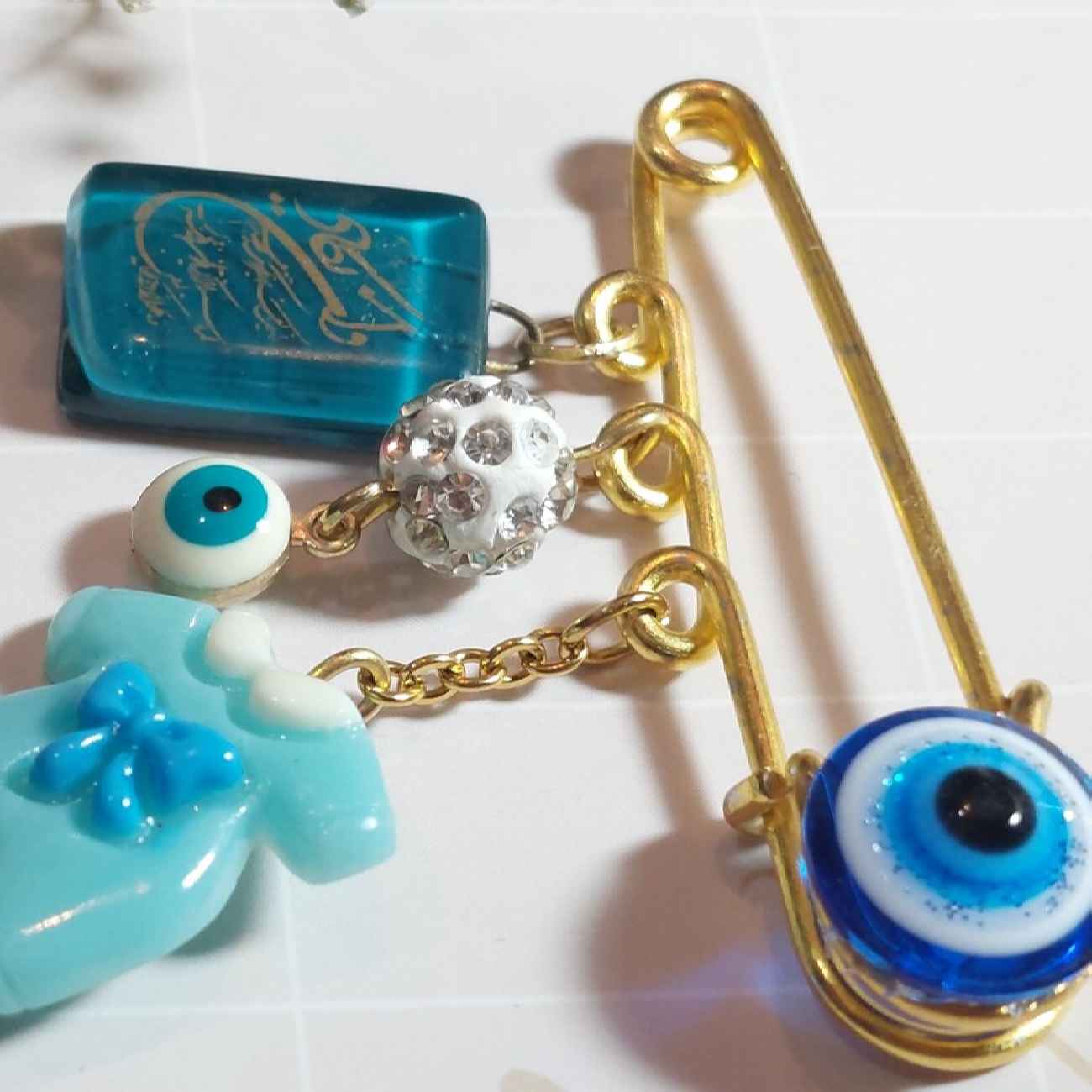 Islamic Pin Brooch for Newborn Van Yakad Pin Baby Protection - ShopiPersia