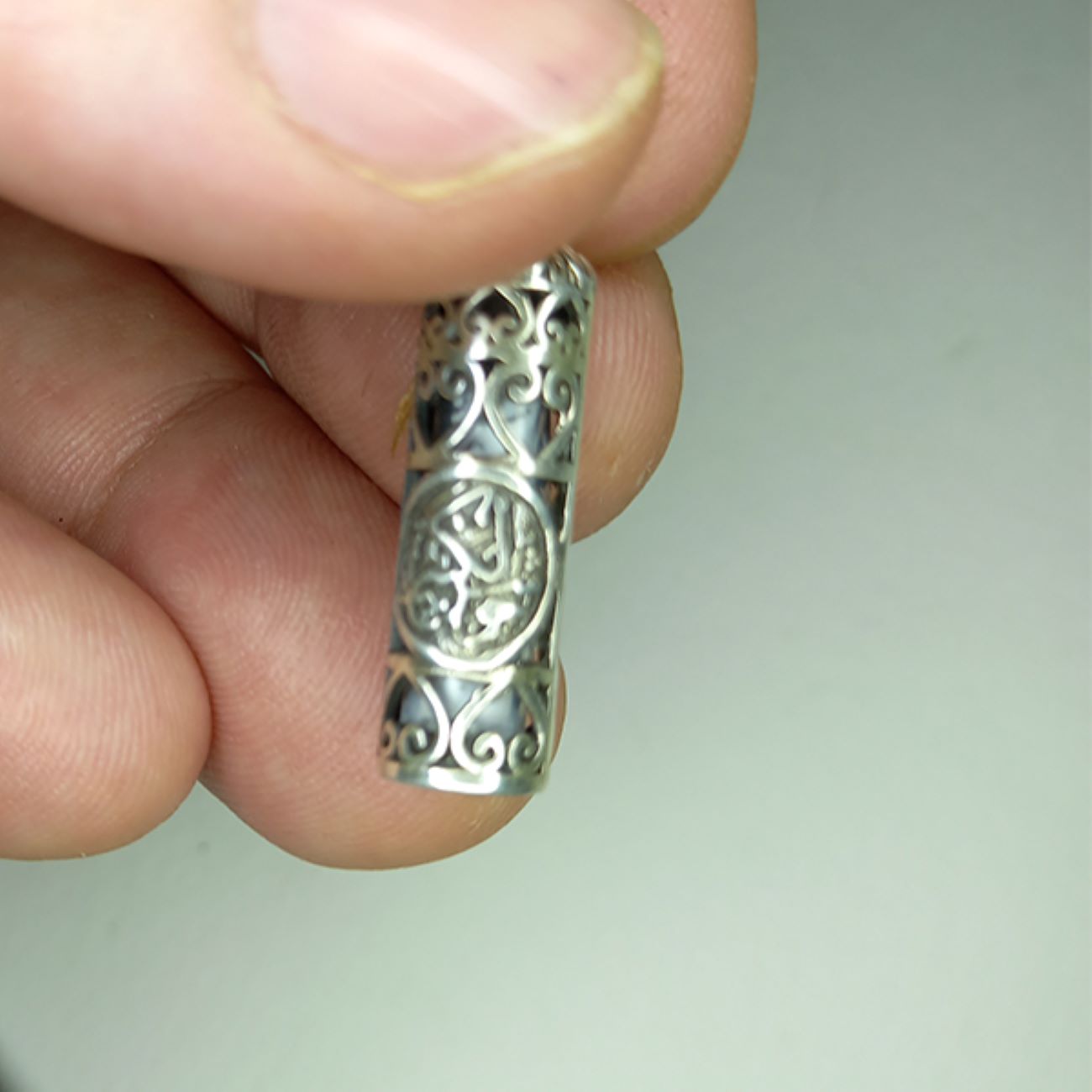 Islamic Shia Silver Pendant with Hirz Imam Jawad - ShopiPersia