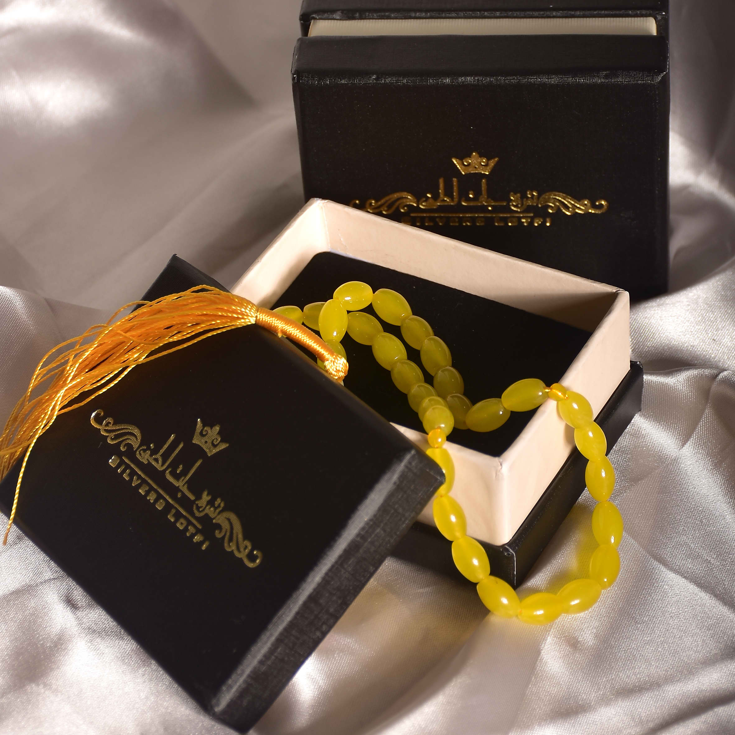 Islamic Yellow Agate Rosary Crafted with 33 Prayer Beads Muslim Misbaha ...