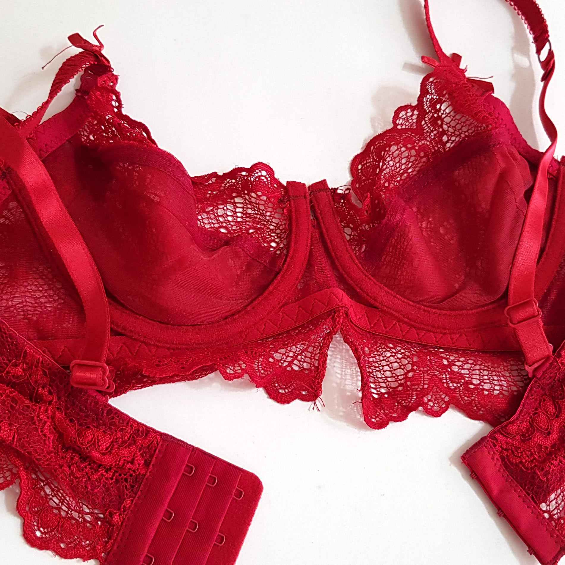 Lingerie Set Lace Bra & Thong Guipure for Women - ShopiPersia