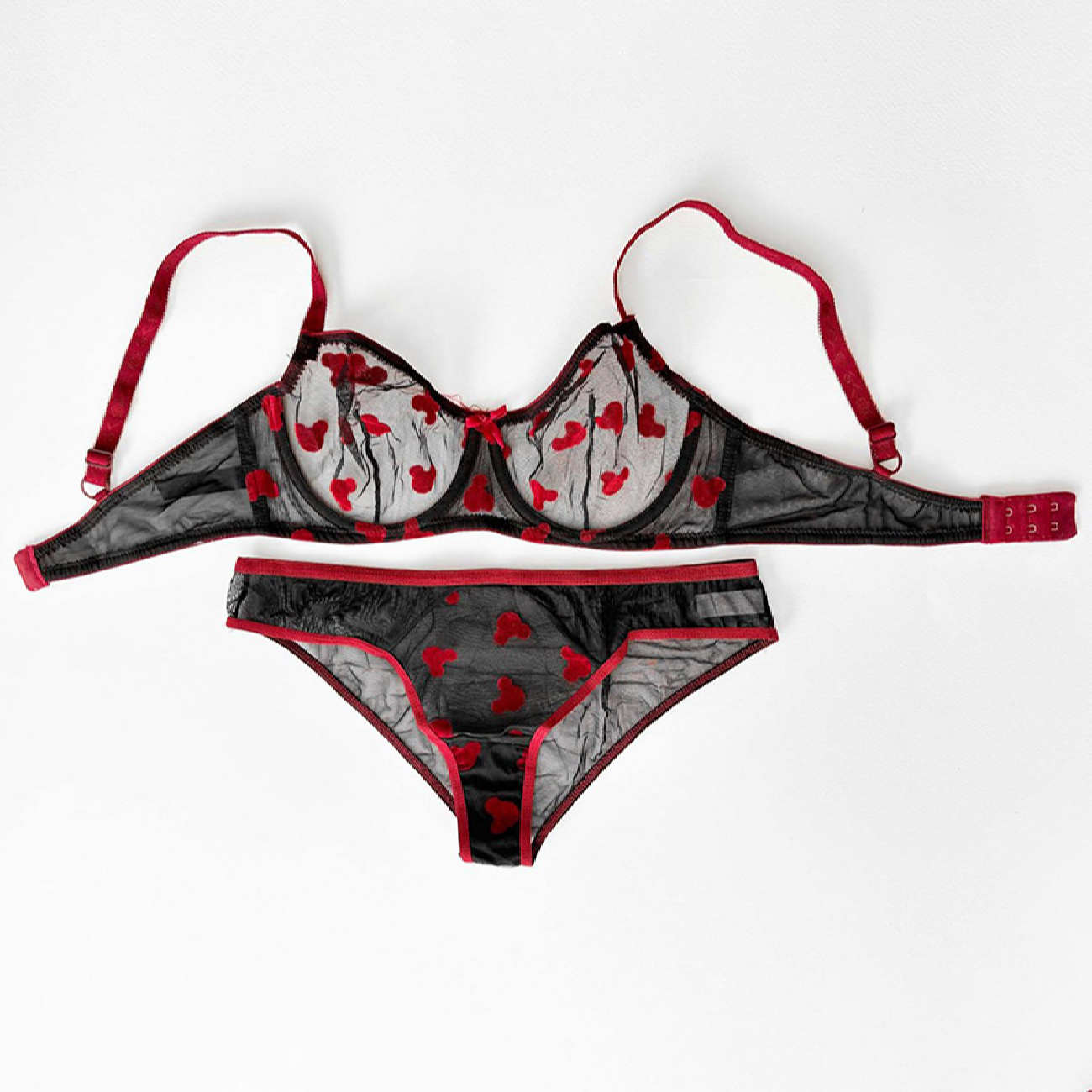 Lingerie Set Lace Bra & Thong Guipure for Women with Teddy Design ...