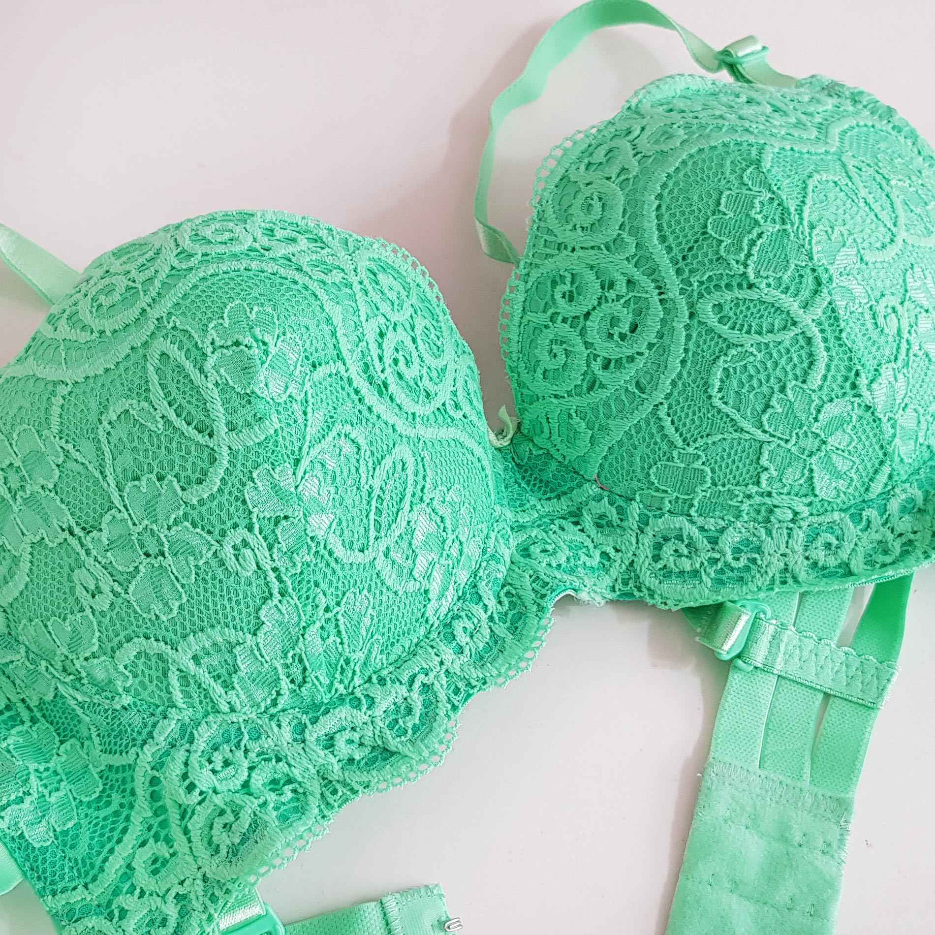 Lingerie Set Padded Bra & Thong Guipure for Women - ShopiPersia