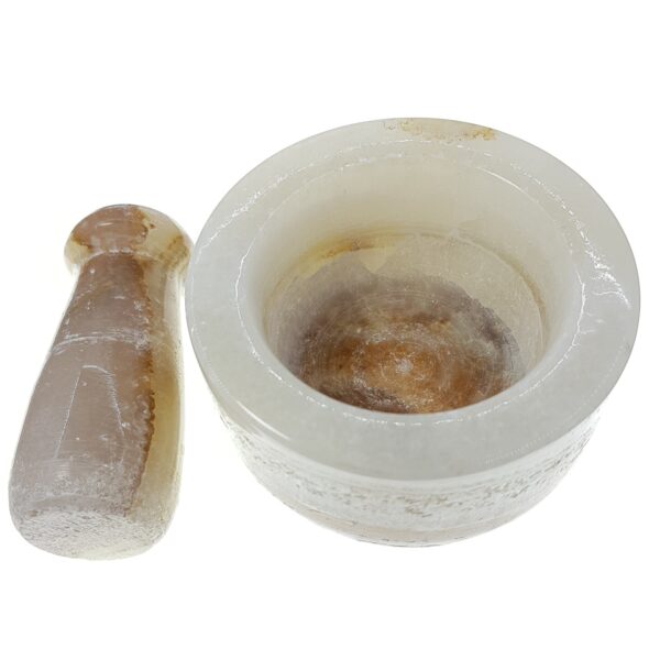 Marble Mortar & Pestle Set for Saffron & Spice Blending Model Nadia ...