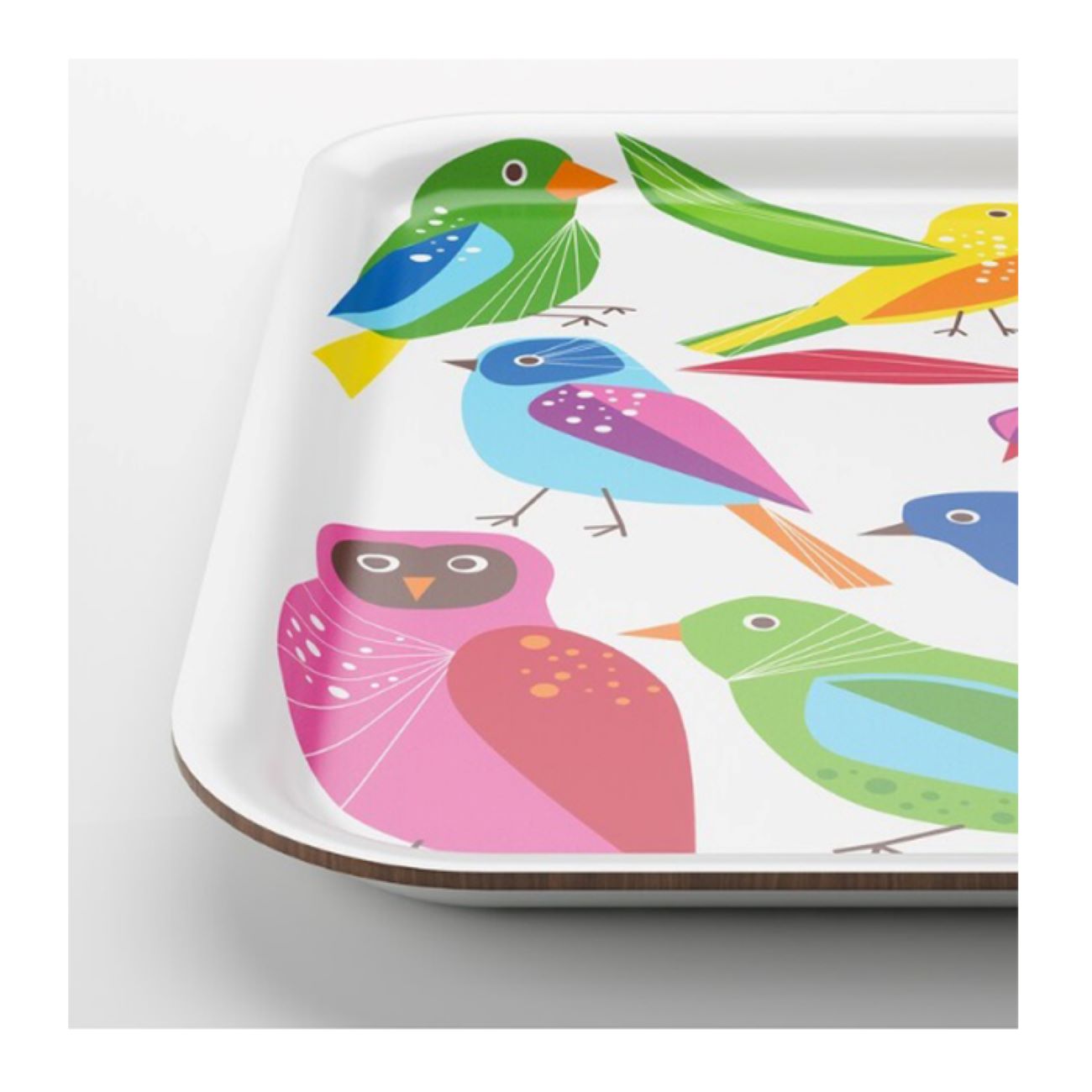 Melamine Serving Tray Lightweight & Durable Bird Design - ShopiPersia