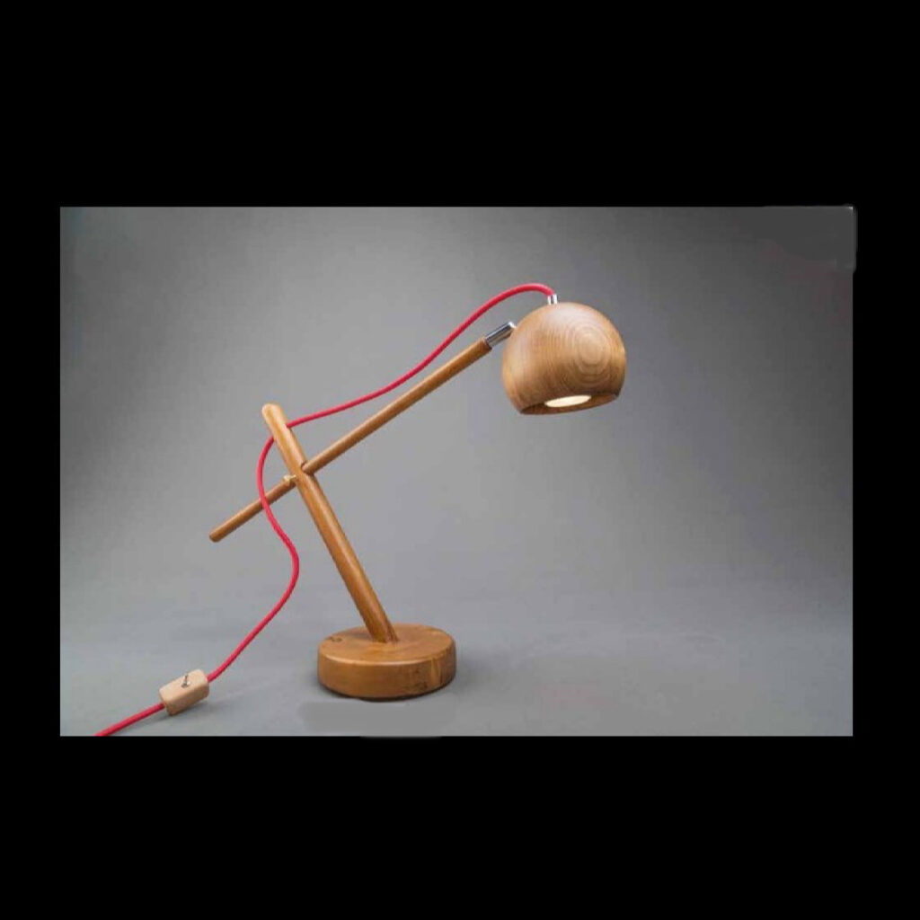 Wooden Novelty Desk Lamp Handcrafted and Adjustable Dog - ShopiPersia