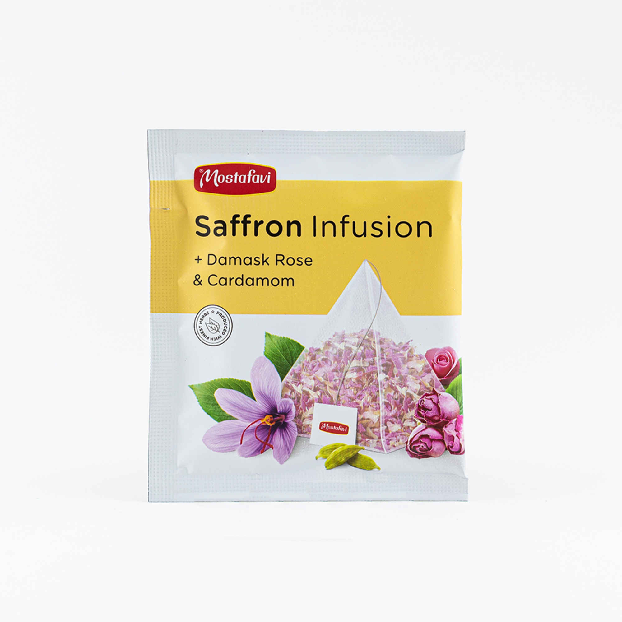 Mostafavi Saffron Herbal Tea Blend with Damask Rose & Cardamom (X6 ...