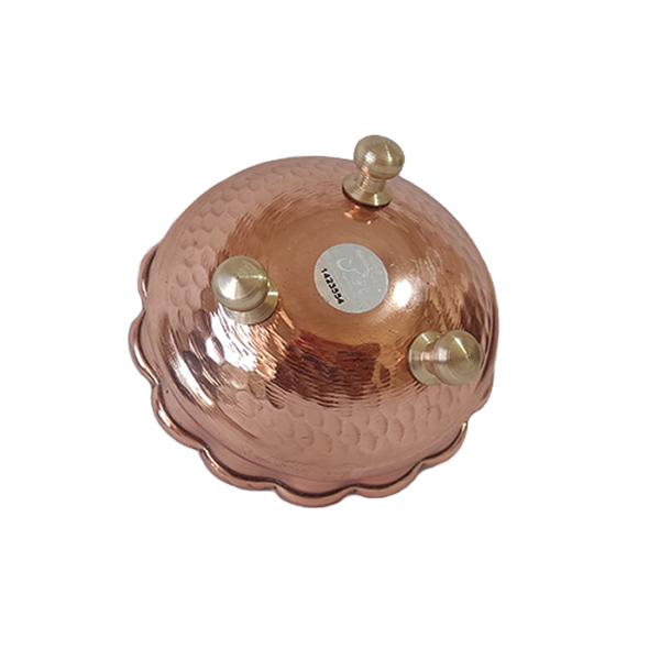 Persian Copper Footed Bowl Hammered & Handcrafted Simin - ShopiPersia