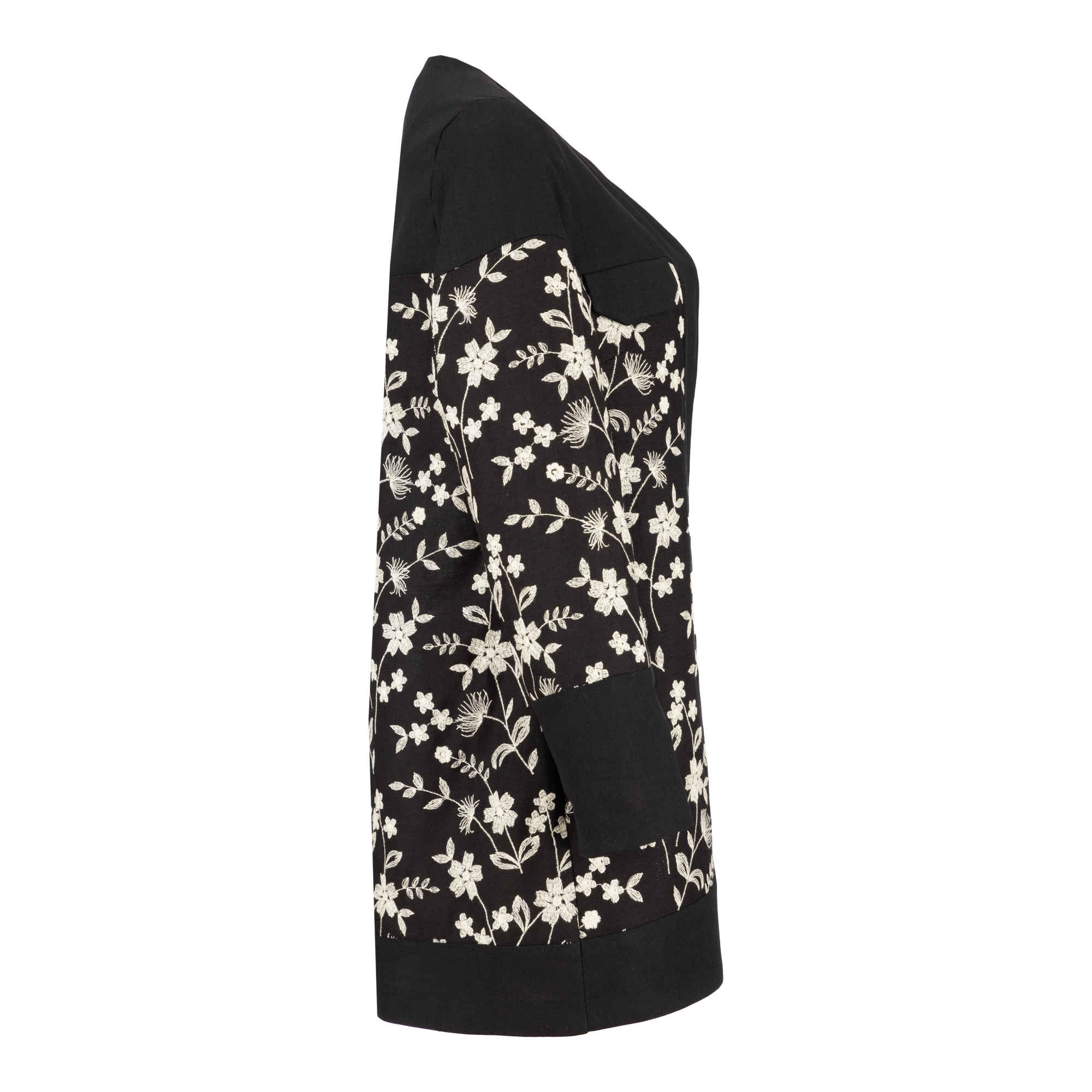 Persian Embroidered Manto with Floral Design for Women - ShopiPersia