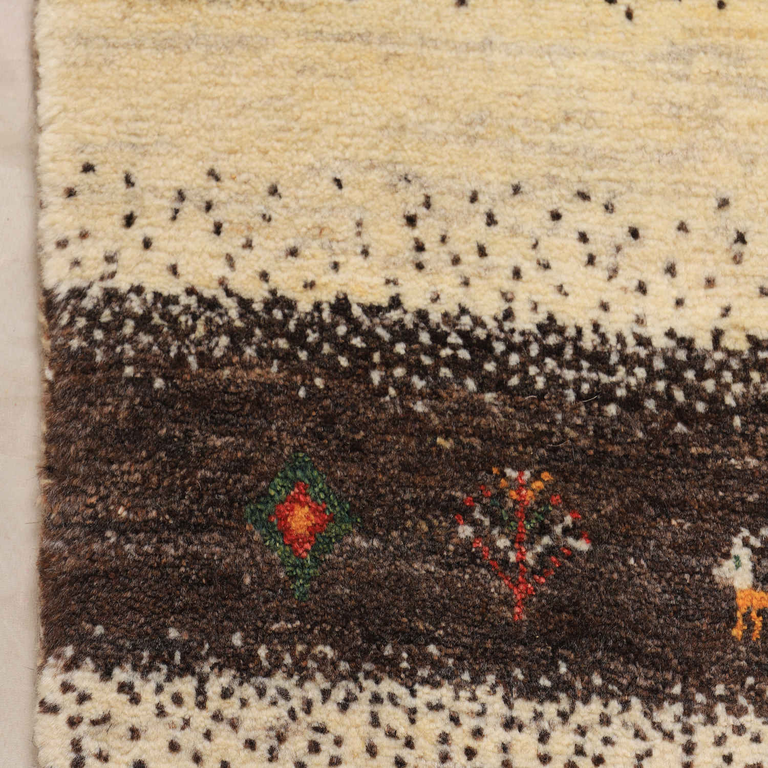 Persian Gabbeh Wool Rug Genuine Handwoven in Khorasan Animal Motifs ...