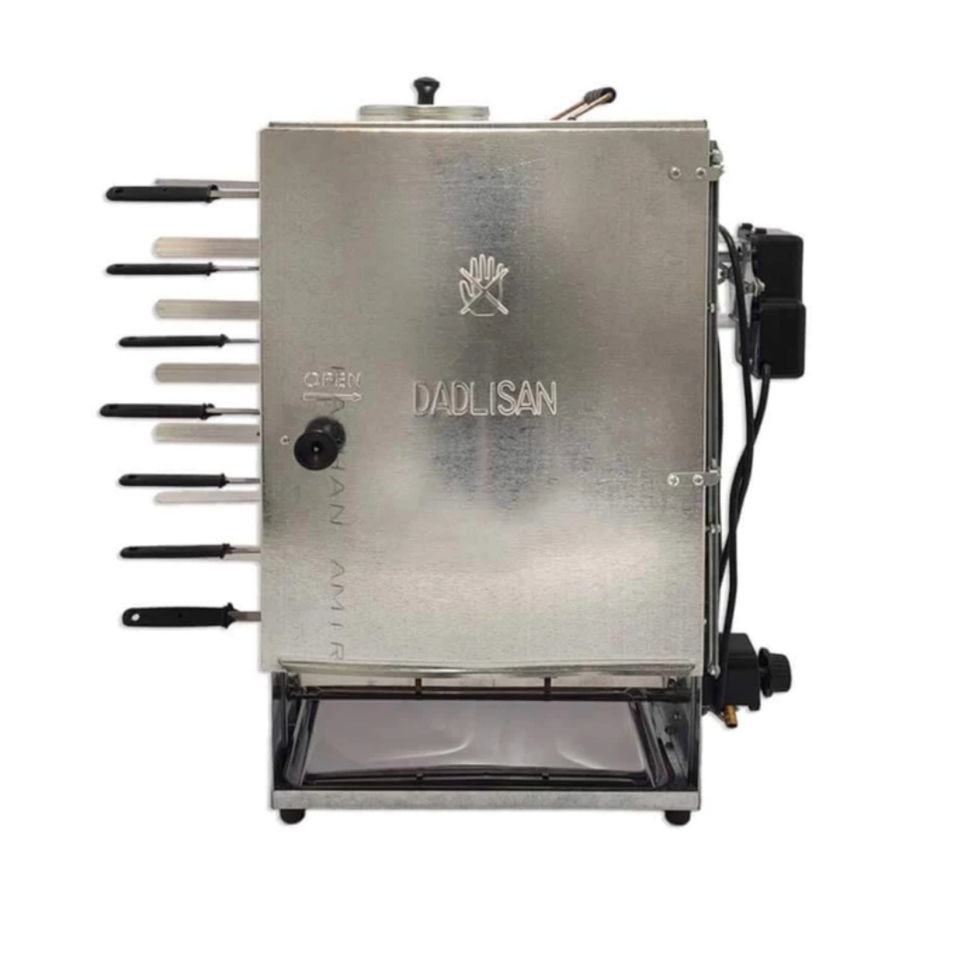 Vertical Kebab Gas Grill Burner - Automatic Rotating with 20-Skewer ...