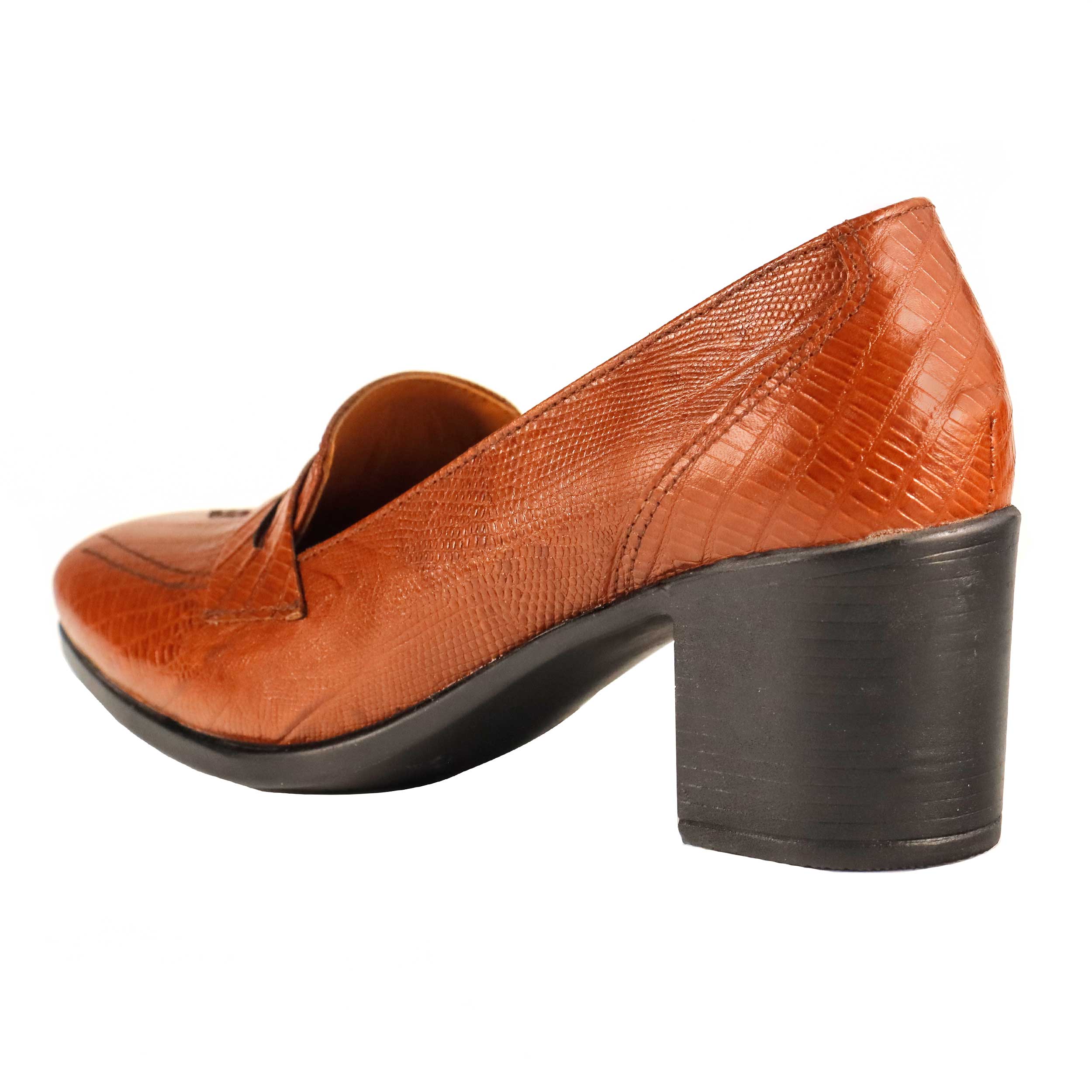 Women's Natural Leather Heels Shoes for Office - ShopiPersia