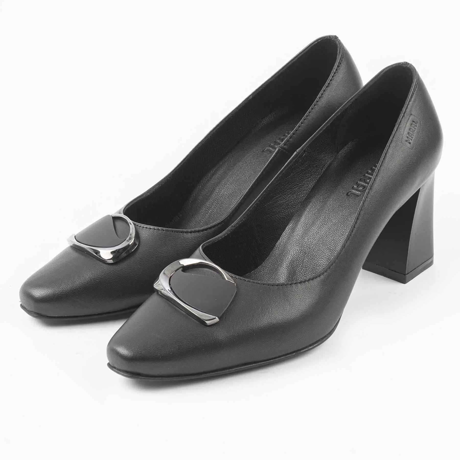 Women's Natural Leather Pump Heels Shoes Model Palina - ShopiPersia