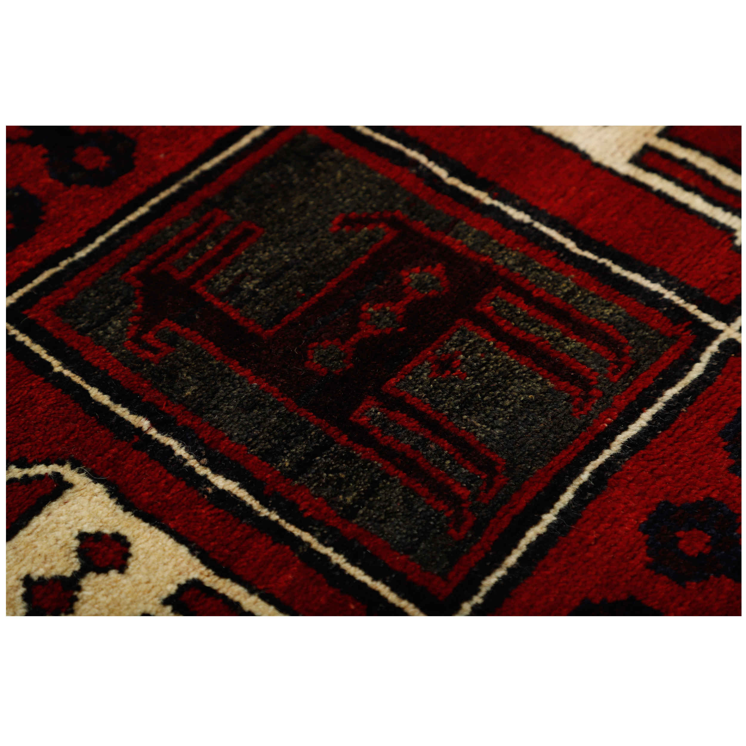 Authentic Persian Carpet with Wool Hand-Knotted in Chaharmahal ...