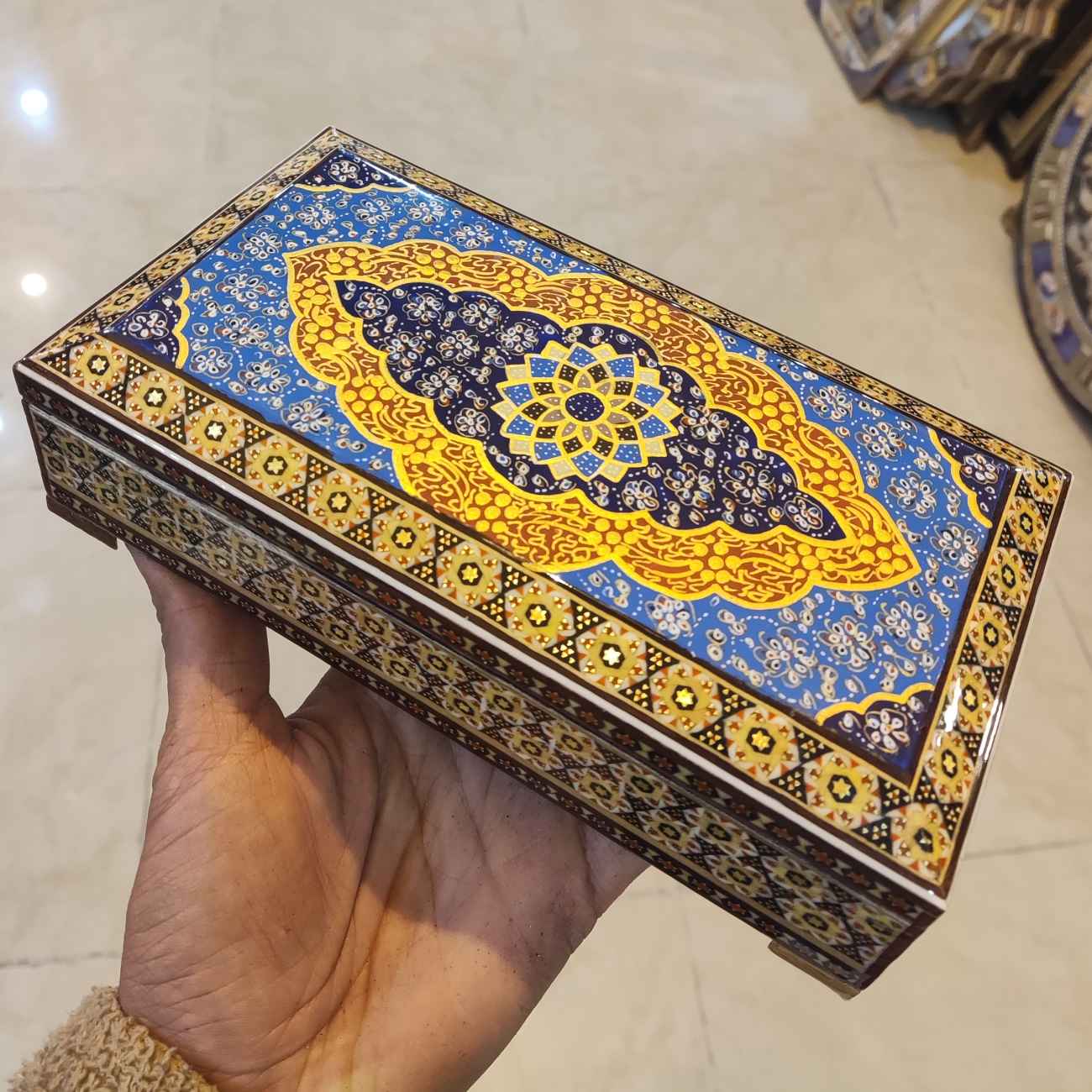 Handcrafted Bone Jewelry Box with Persian-Inspired Miniature Design ...