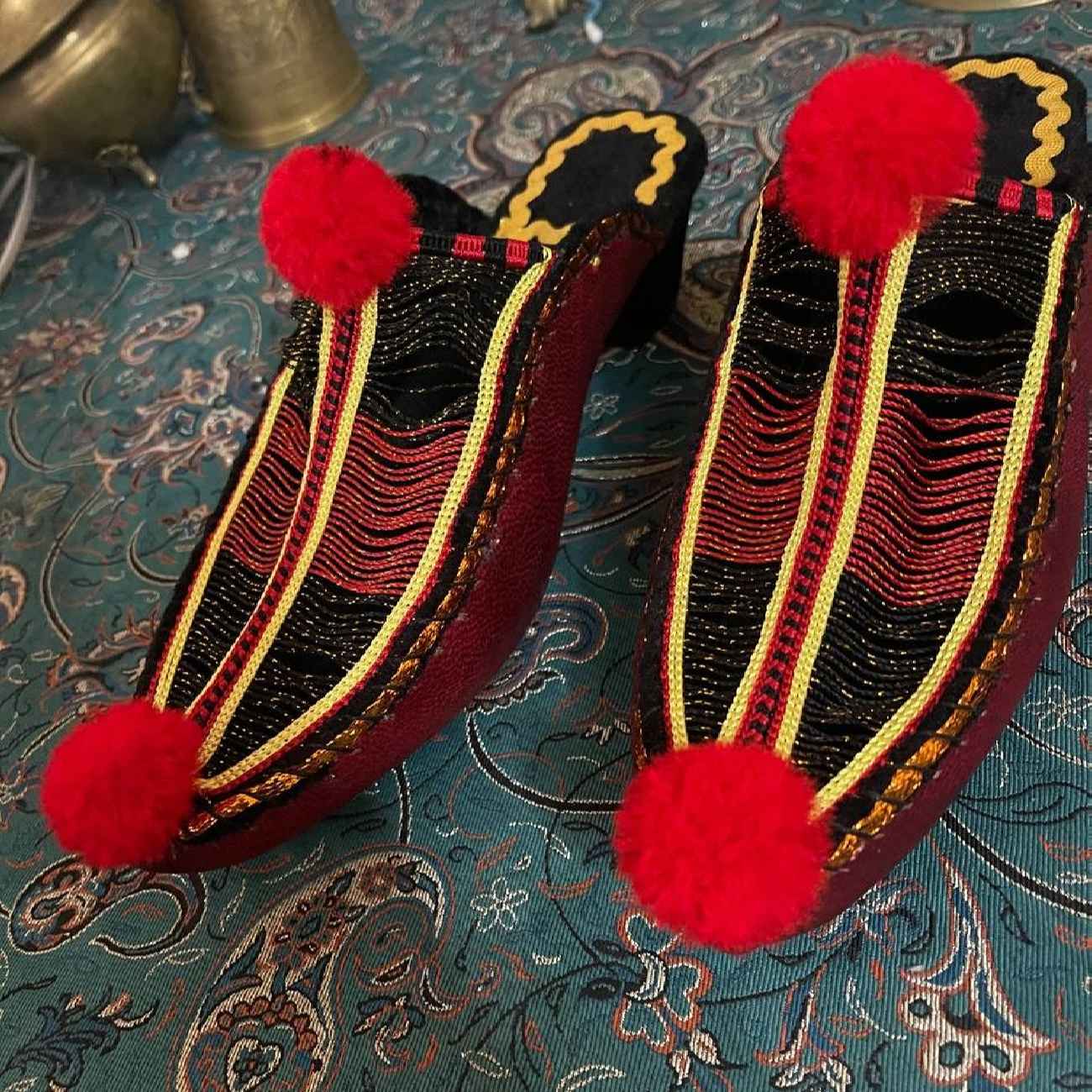 Charough Vintage Style Persian Slippers for Women - ShopiPersia