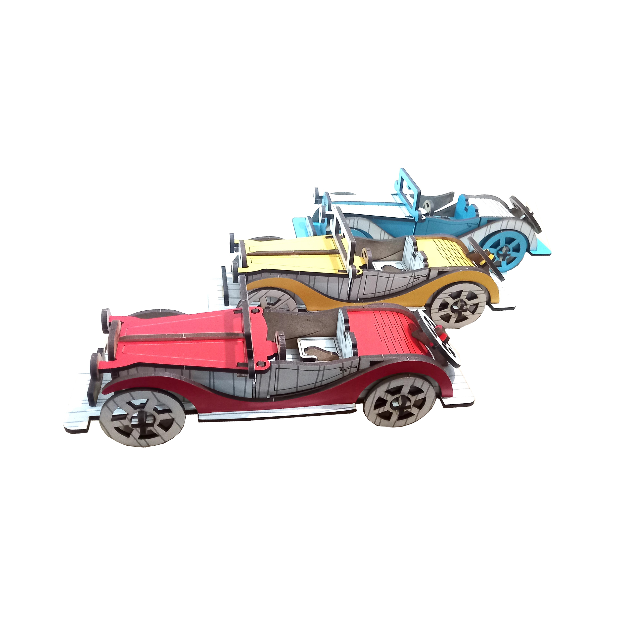 Maquette Model Kit: Wooden Classical Car Model Croc 2 Pcs - ShopiPersia