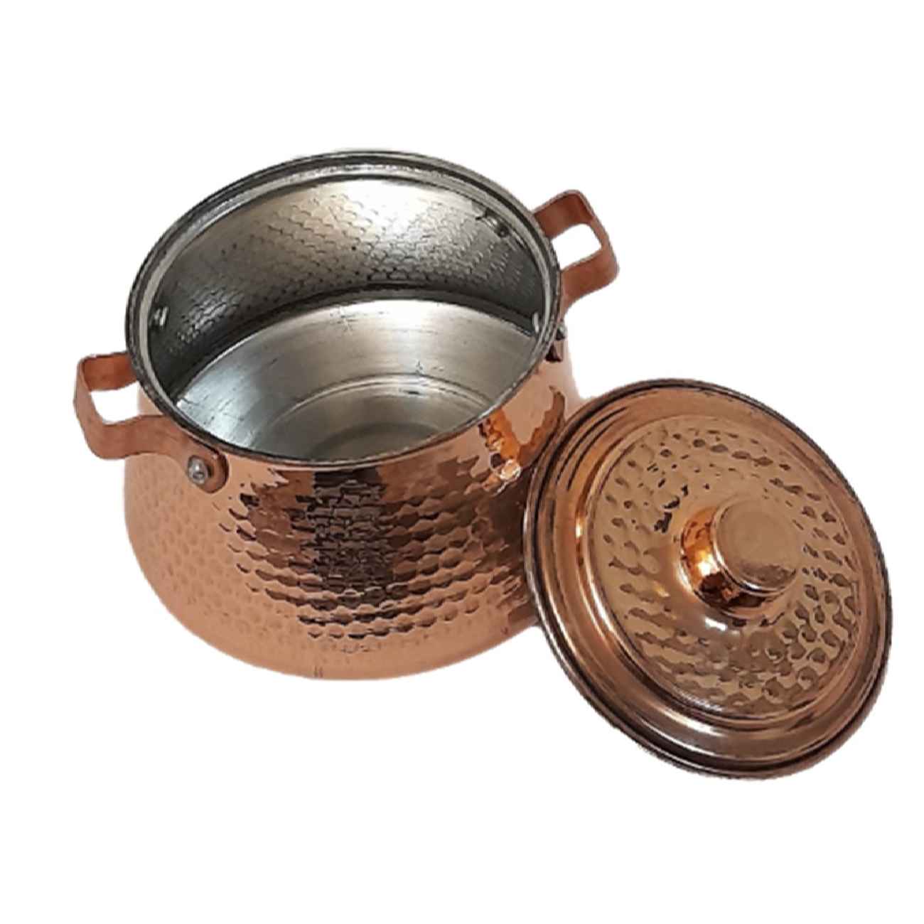 Persian Copper Stock Pot Hammered & Handcrafted Model Delara - ShopiPersia