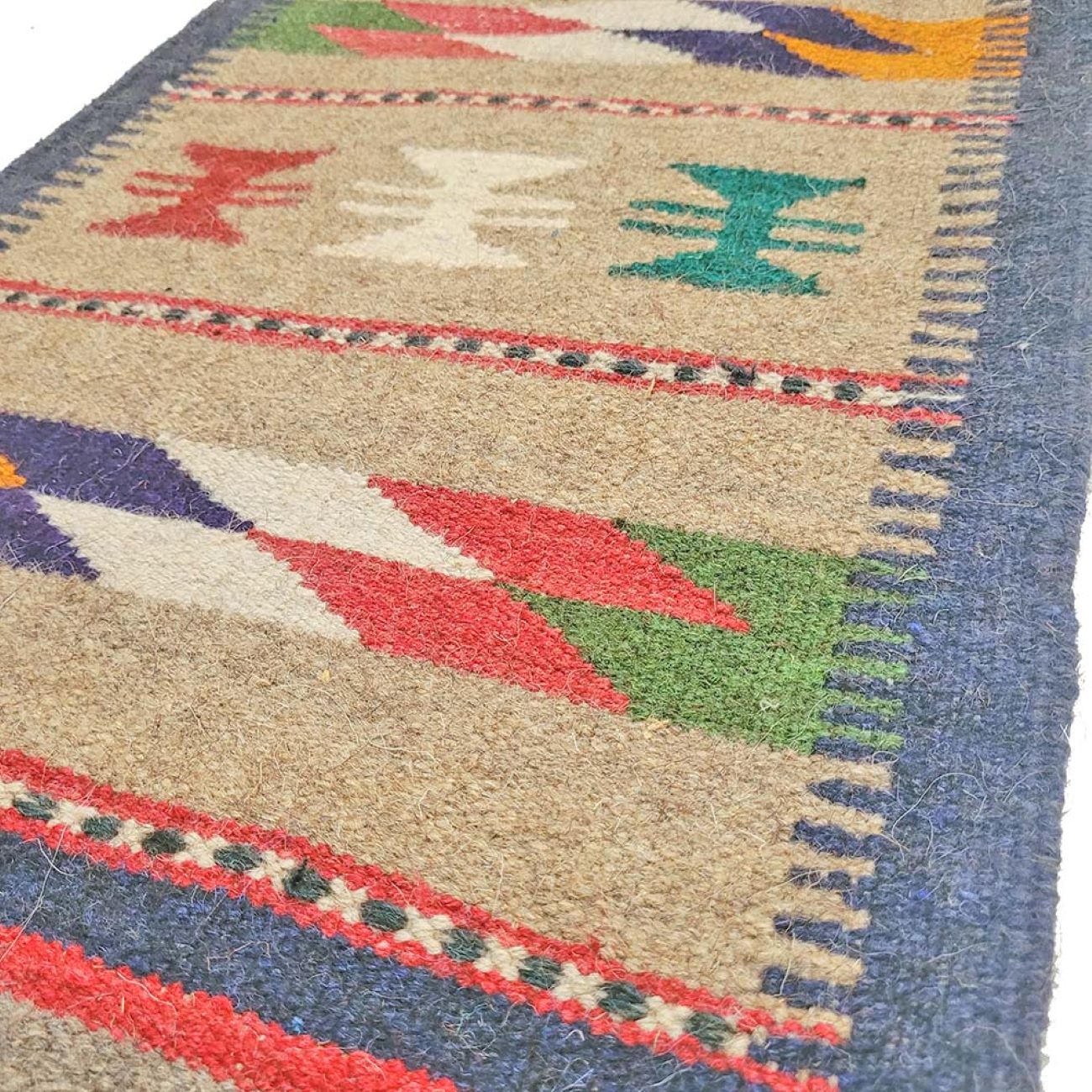 Persian Kilim Wool Rug Genuine Handwoven in Shiraz Geometric - ShopiPersia