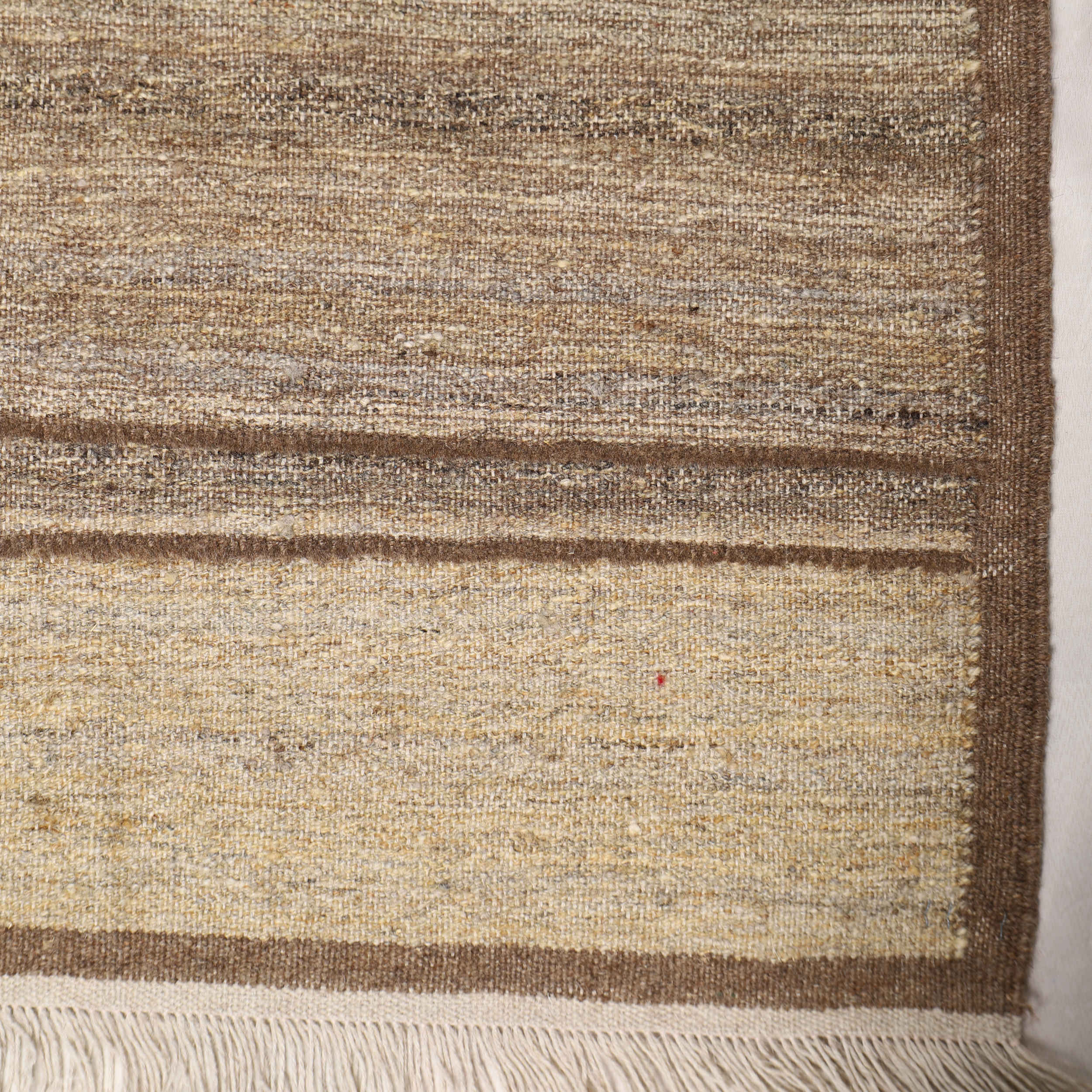 Persian Kilim Wool Rug Handwoven in Isfahan Bordered Cream - ShopiPersia