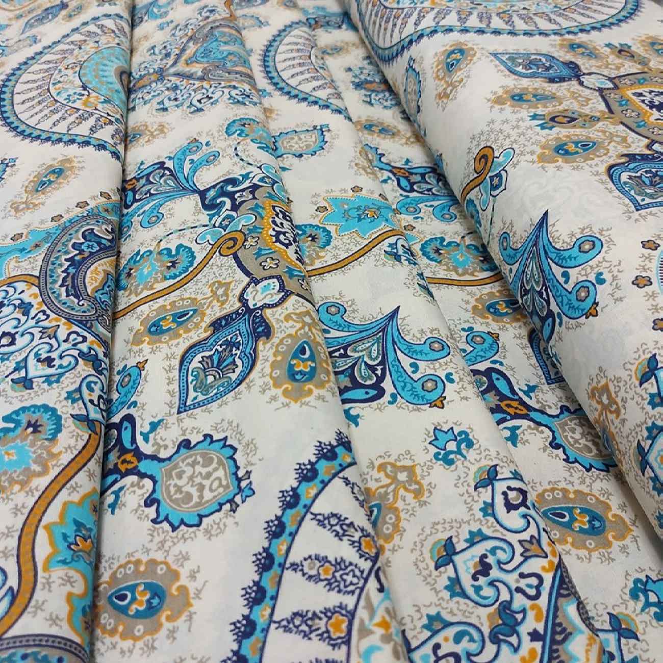 Persian Fabric Adorned With Classic Termeh Paisley Design - ShopiPersia