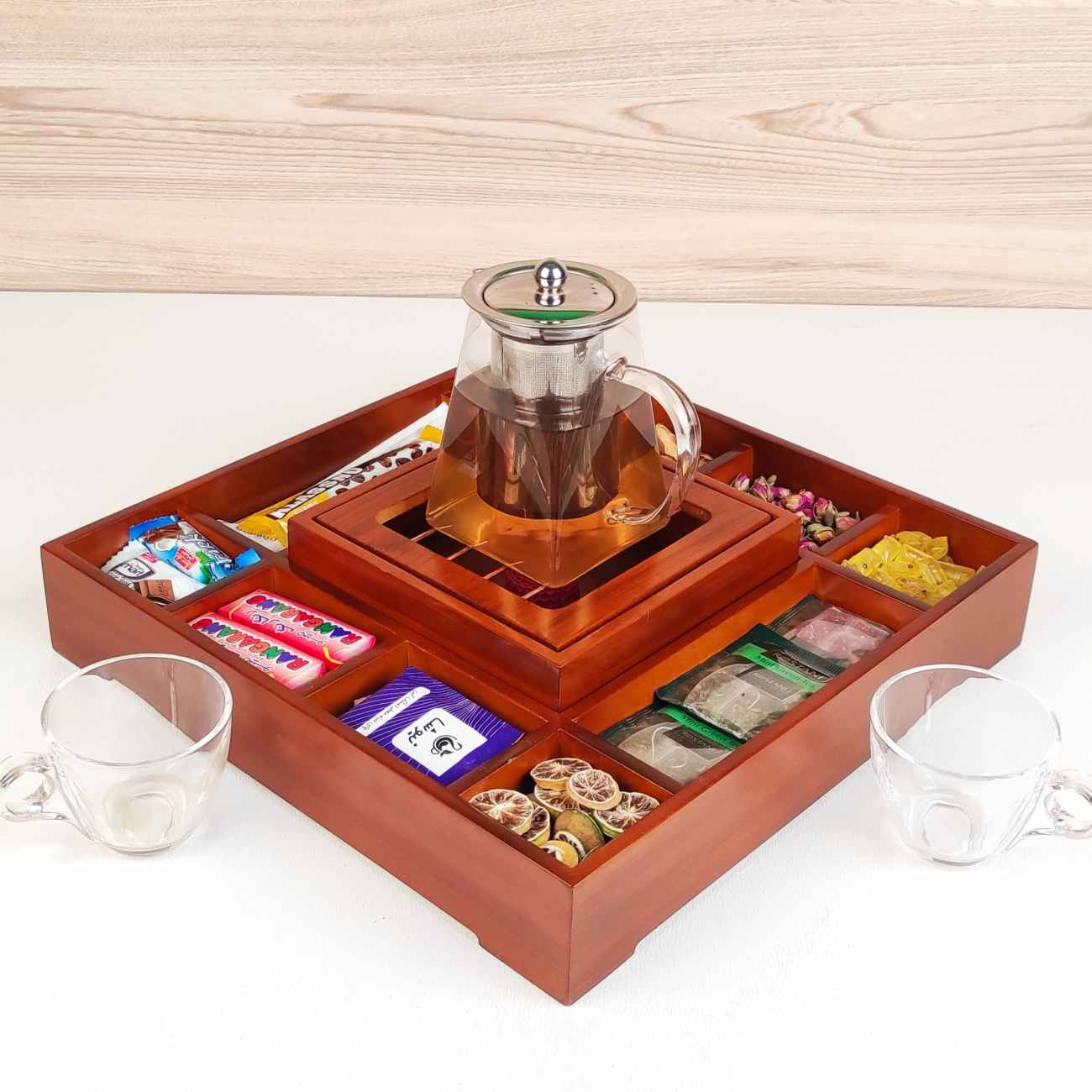 Stylish Tea Organizer with Warmer – Ideal Gift for Tea Lovers - ShopiPersia