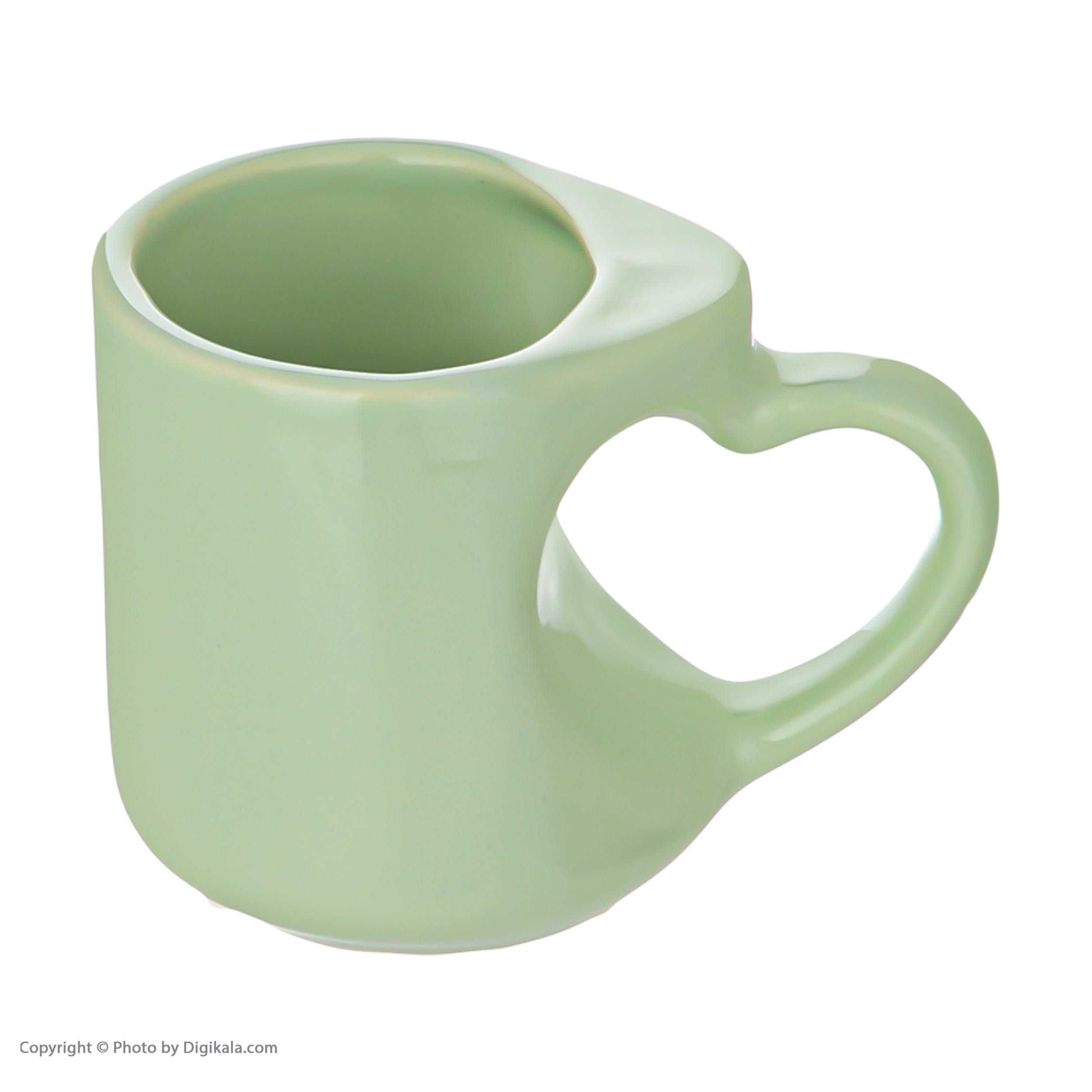 Artistic Ceramic Mug with Handle Heart Design Chic & Luxe - ShopiPersia