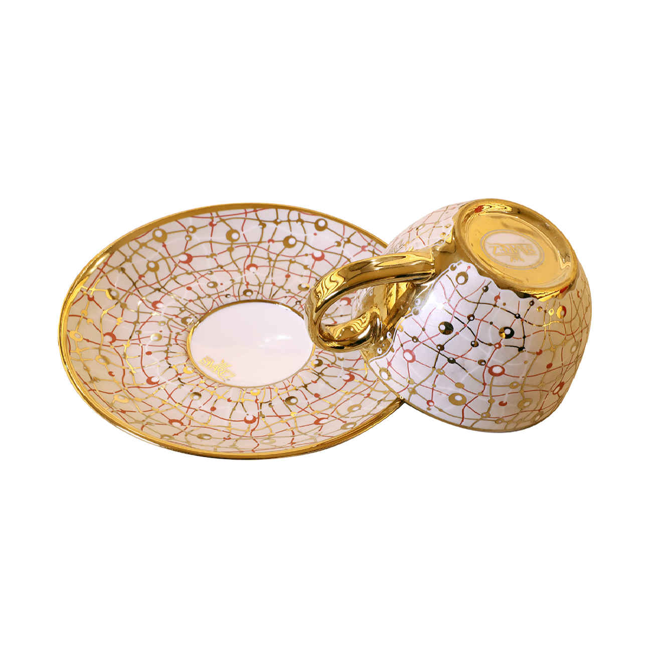 Artistic Classic Porcelain Tea Set with Golden Detailing ...