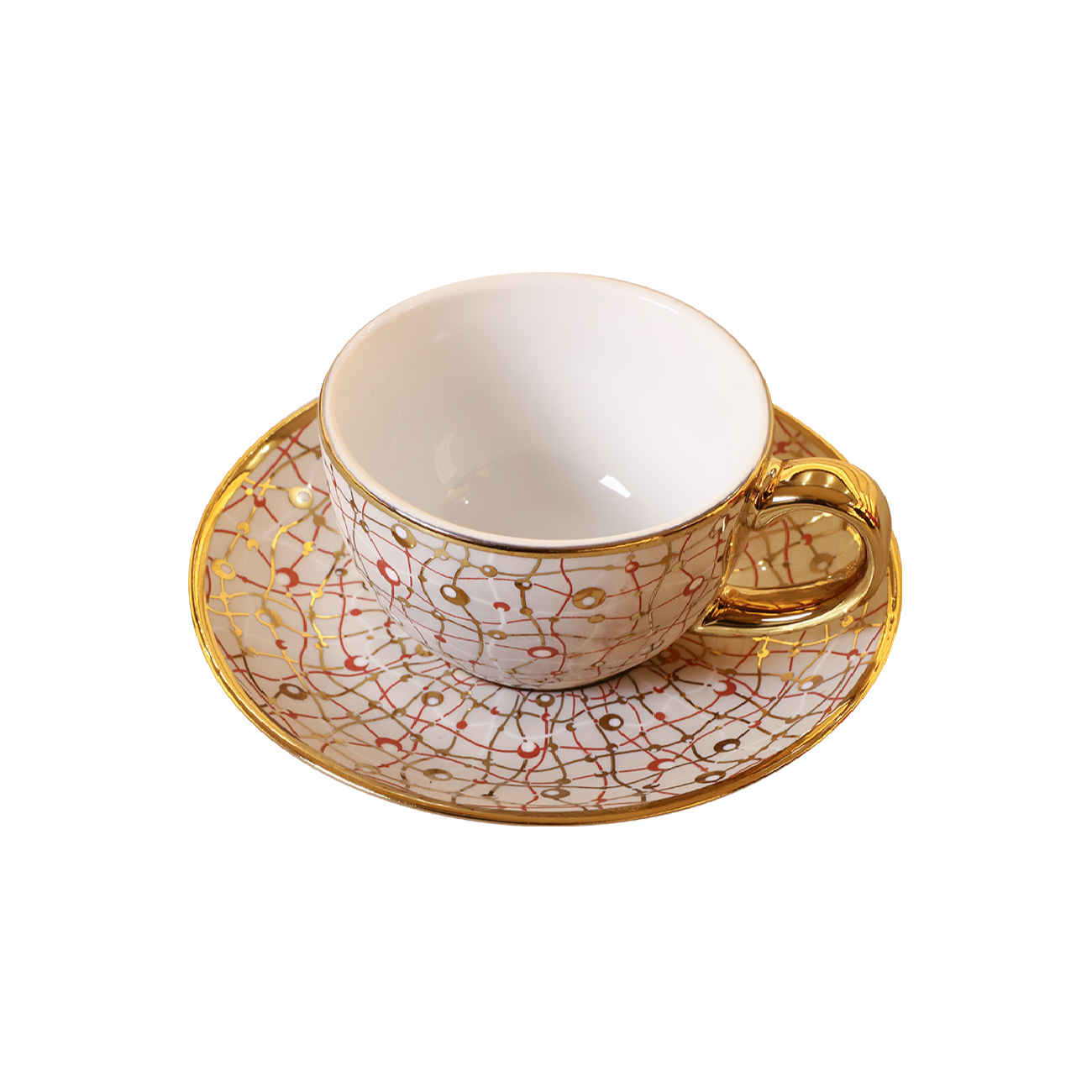 Artistic Classic Porcelain Tea Set with Golden Detailing ...