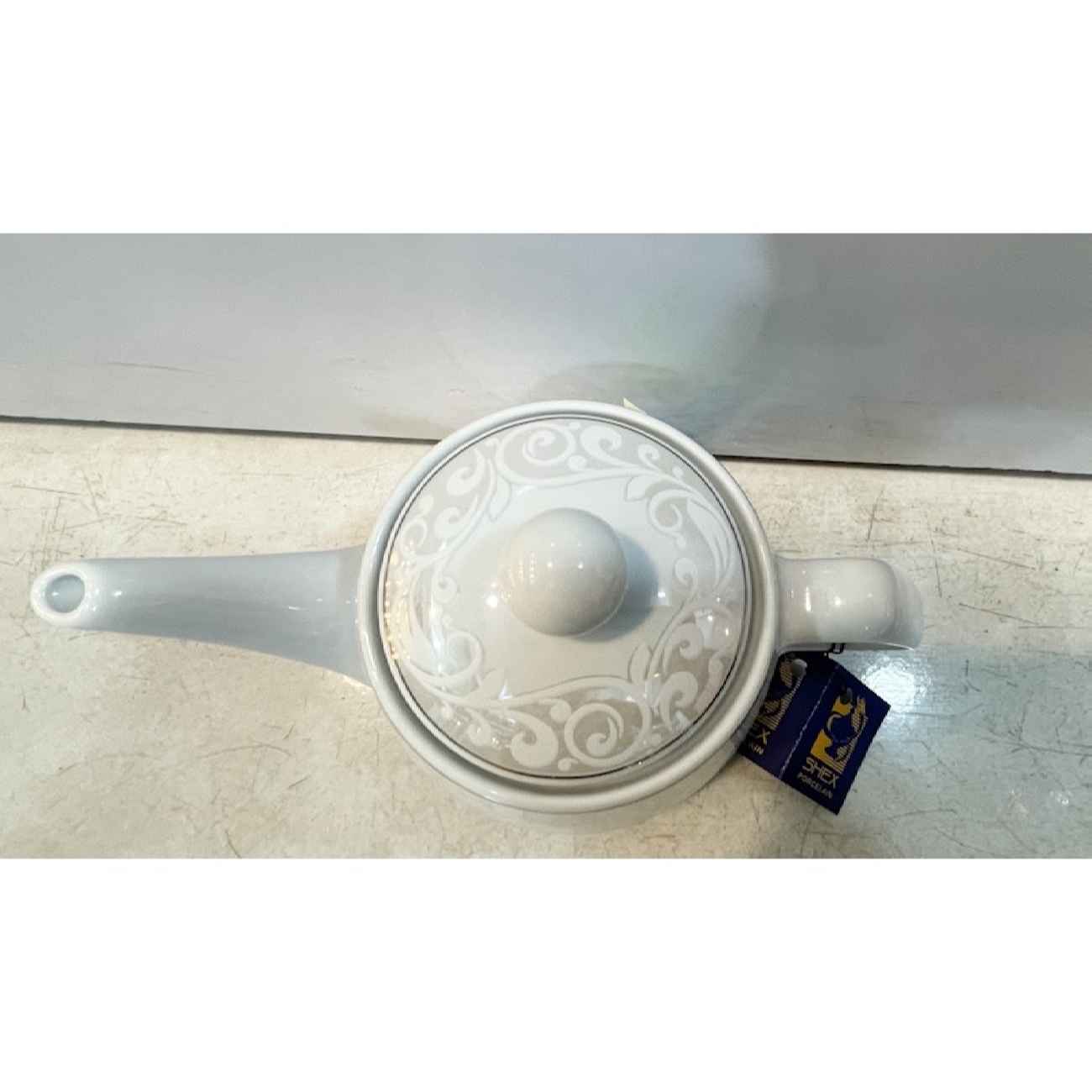 Classic Porcelain Serving Teapot in Floral Design White - ShopiPersia