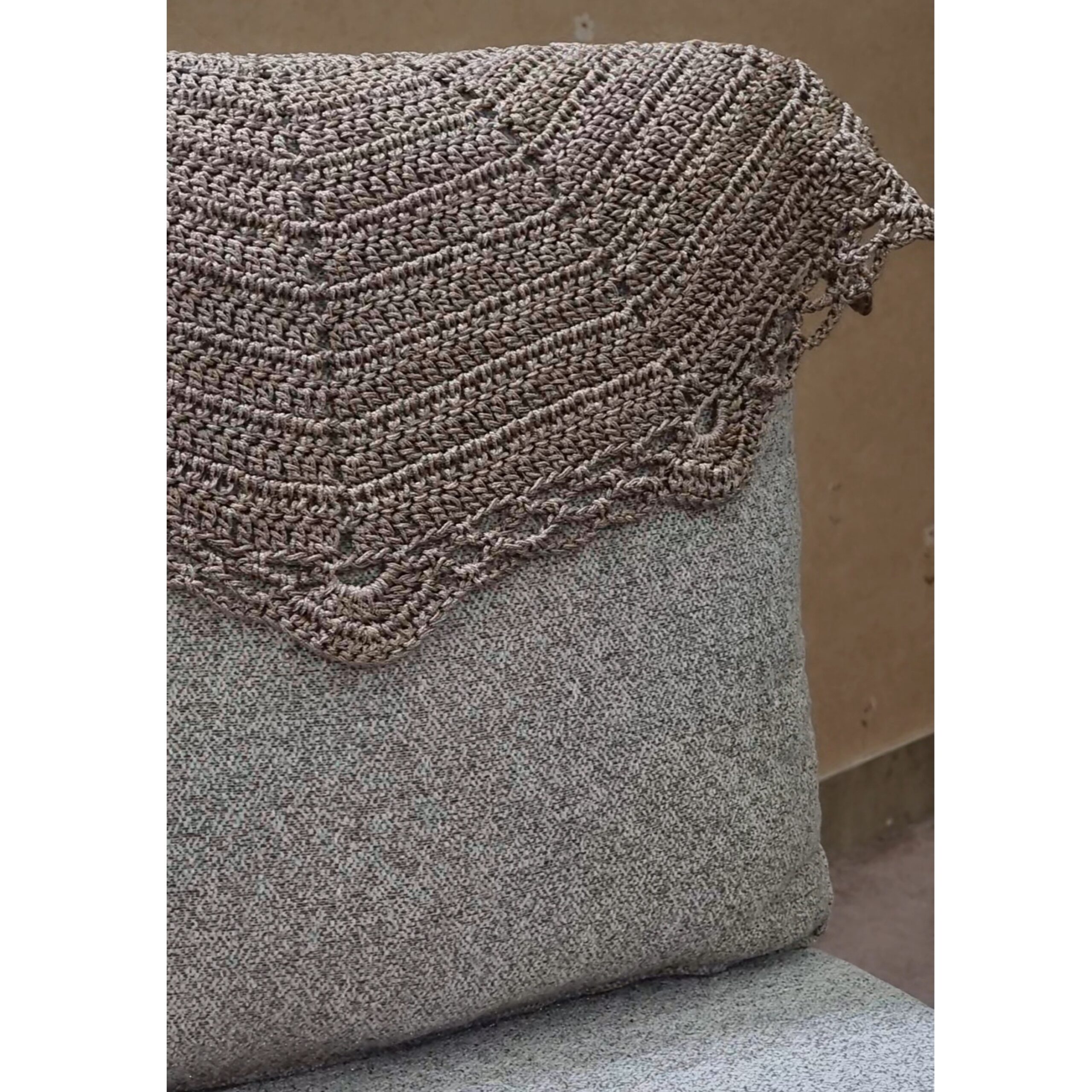 Persian Handwoven Boho Macrame Floor Rug in Brown - ShopiPersia